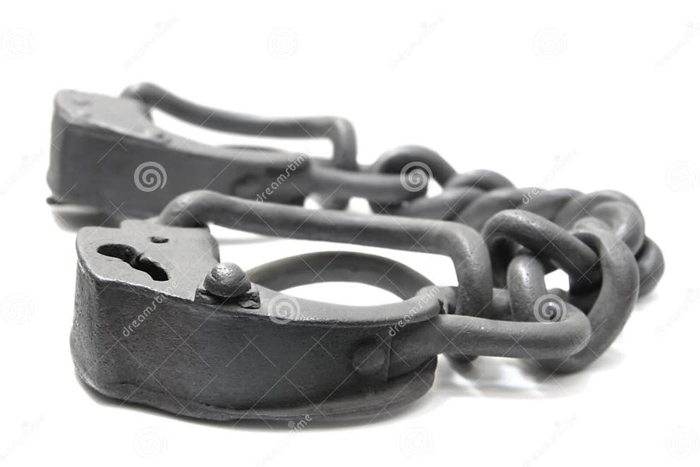 Shackles and chain stock photo. Image of metal, captivity - 13314830