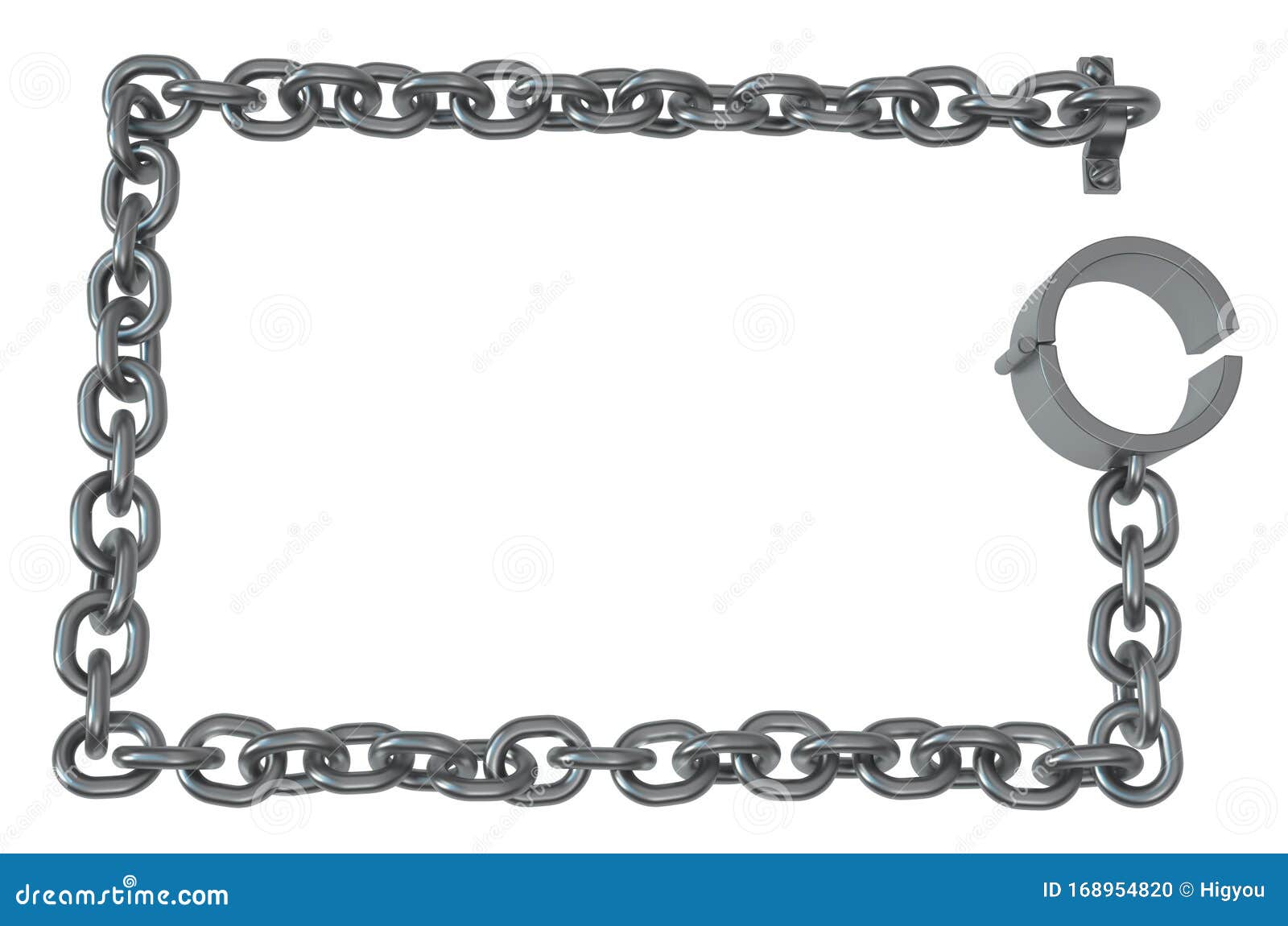 Shackles Chain Rectangle Frame Stock Illustration - Illustration of ...