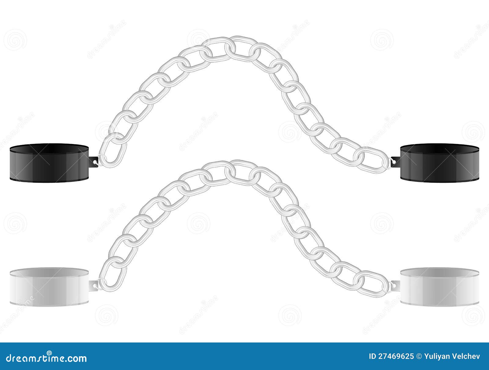 Shackles chain set stock vector. Illustration of object - 27469625