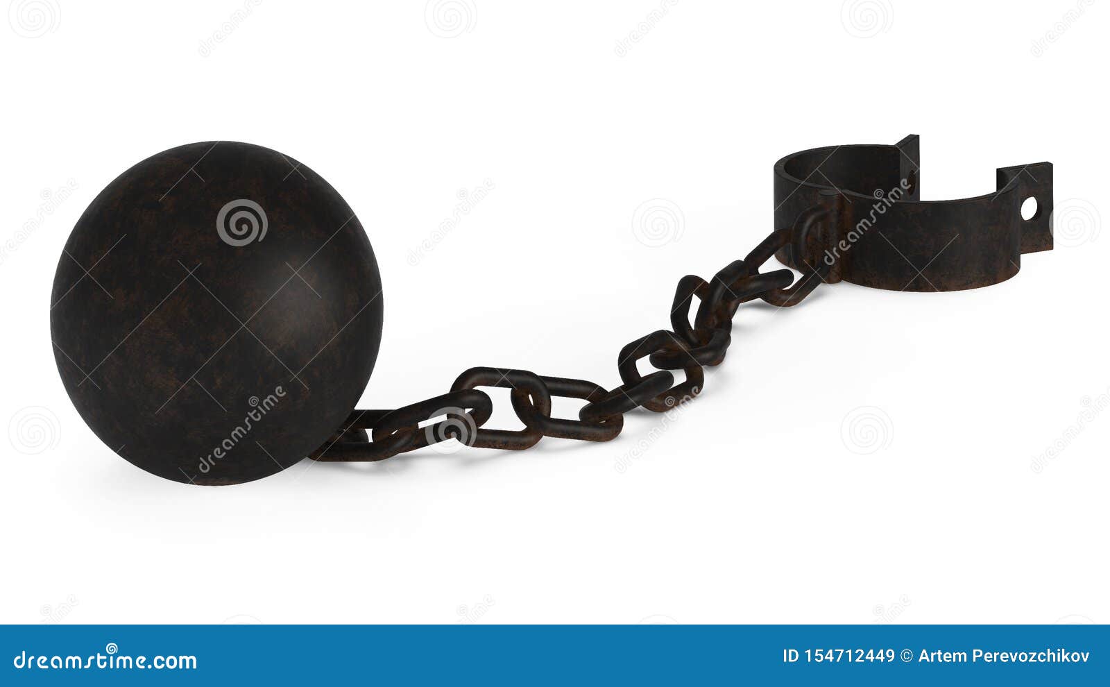 Shackles Isolated on White Background. Stock Illustration ...