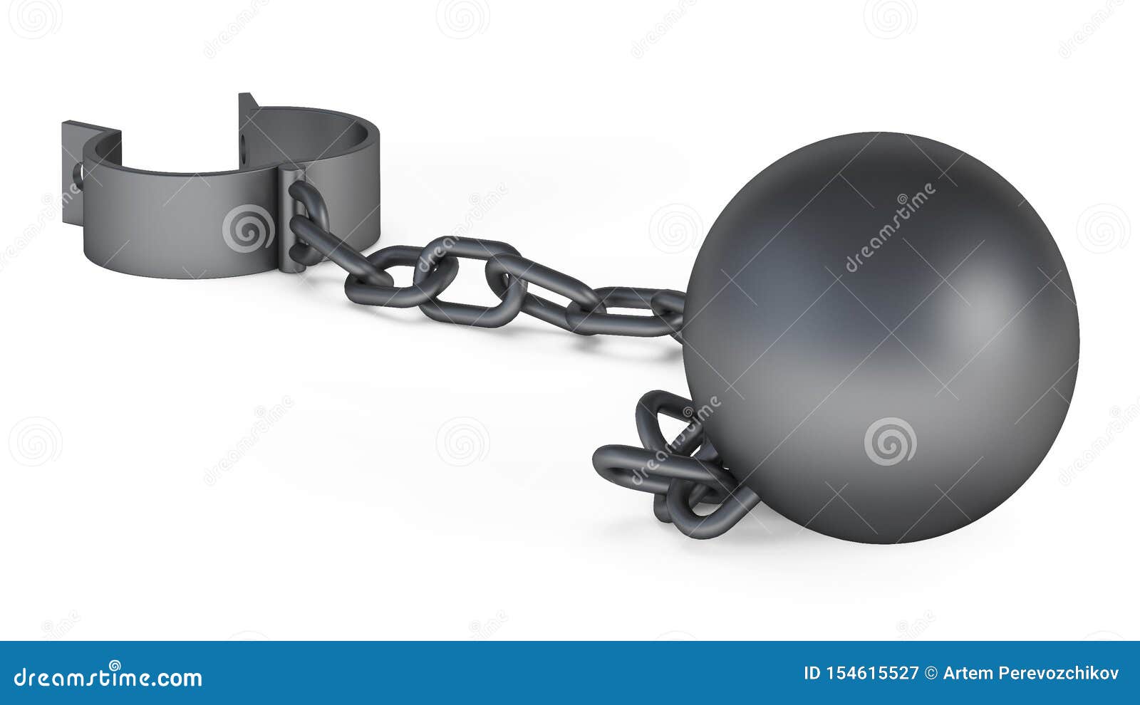 Shackles Isolated on White Background. Stock Illustration ...