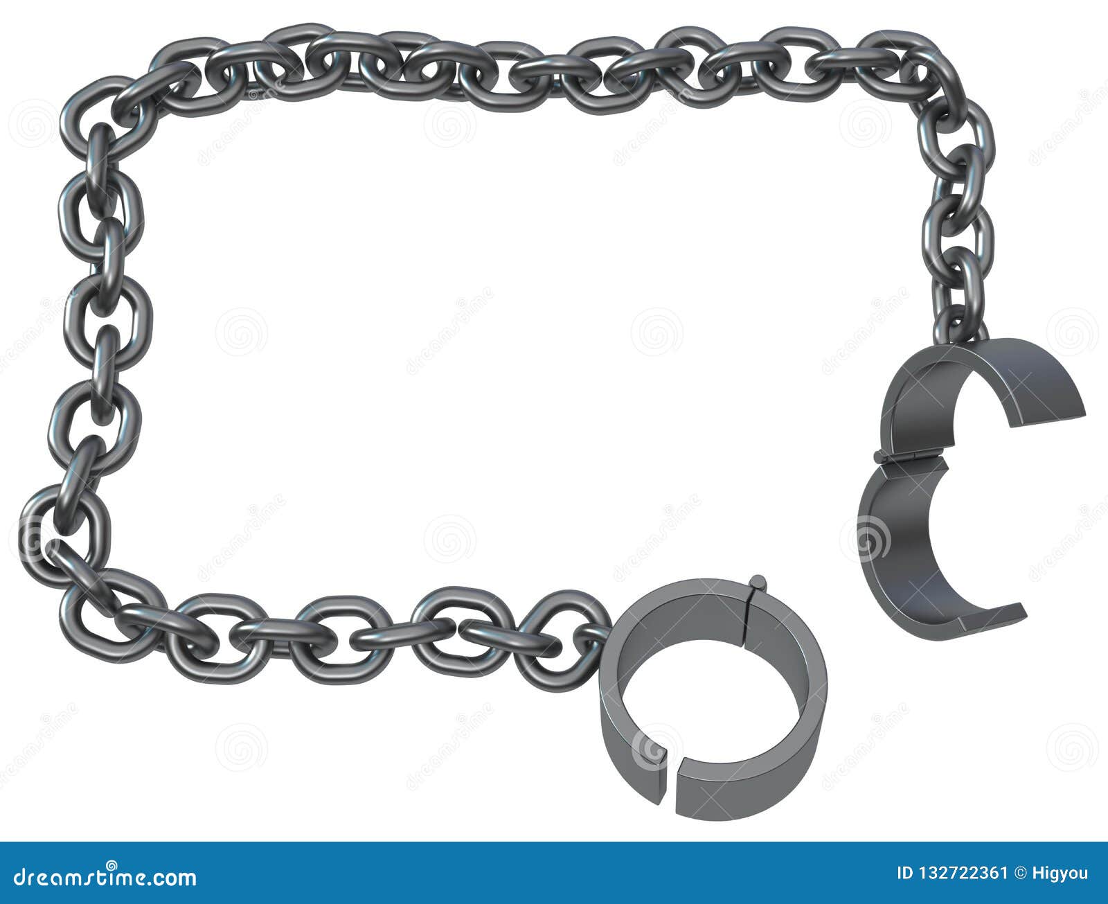 Shackles Metal Chain Frame stock illustration. Illustration of shackles ...