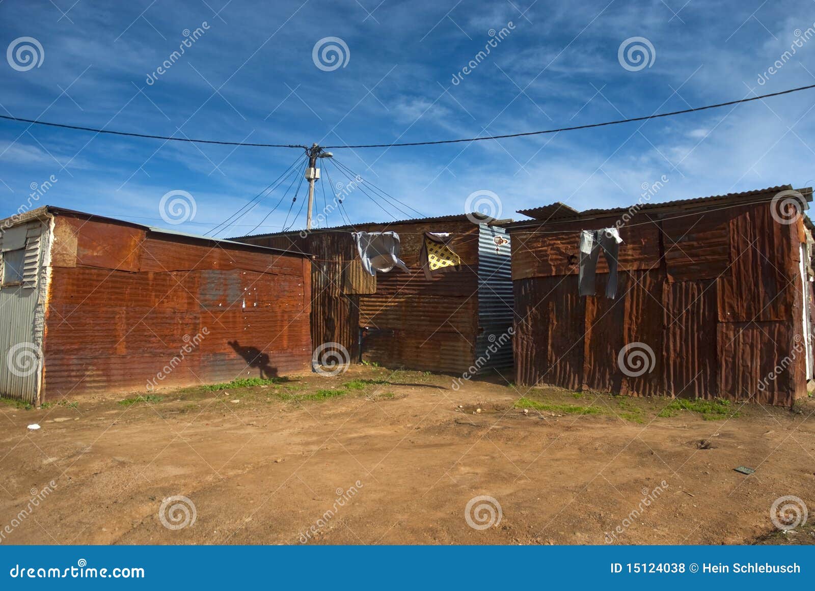 Shacks in township stock photo. Image of cabin, rustic - 15124038