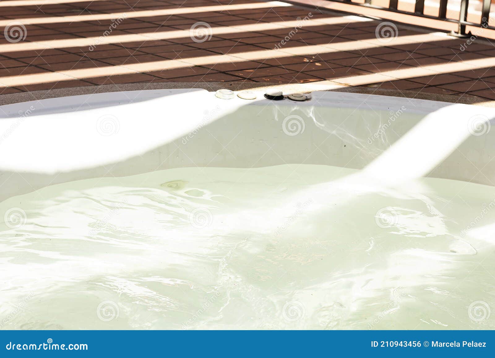 Shade by Architectural Pergola in Jacuzzi Stock Photo - Image of ...