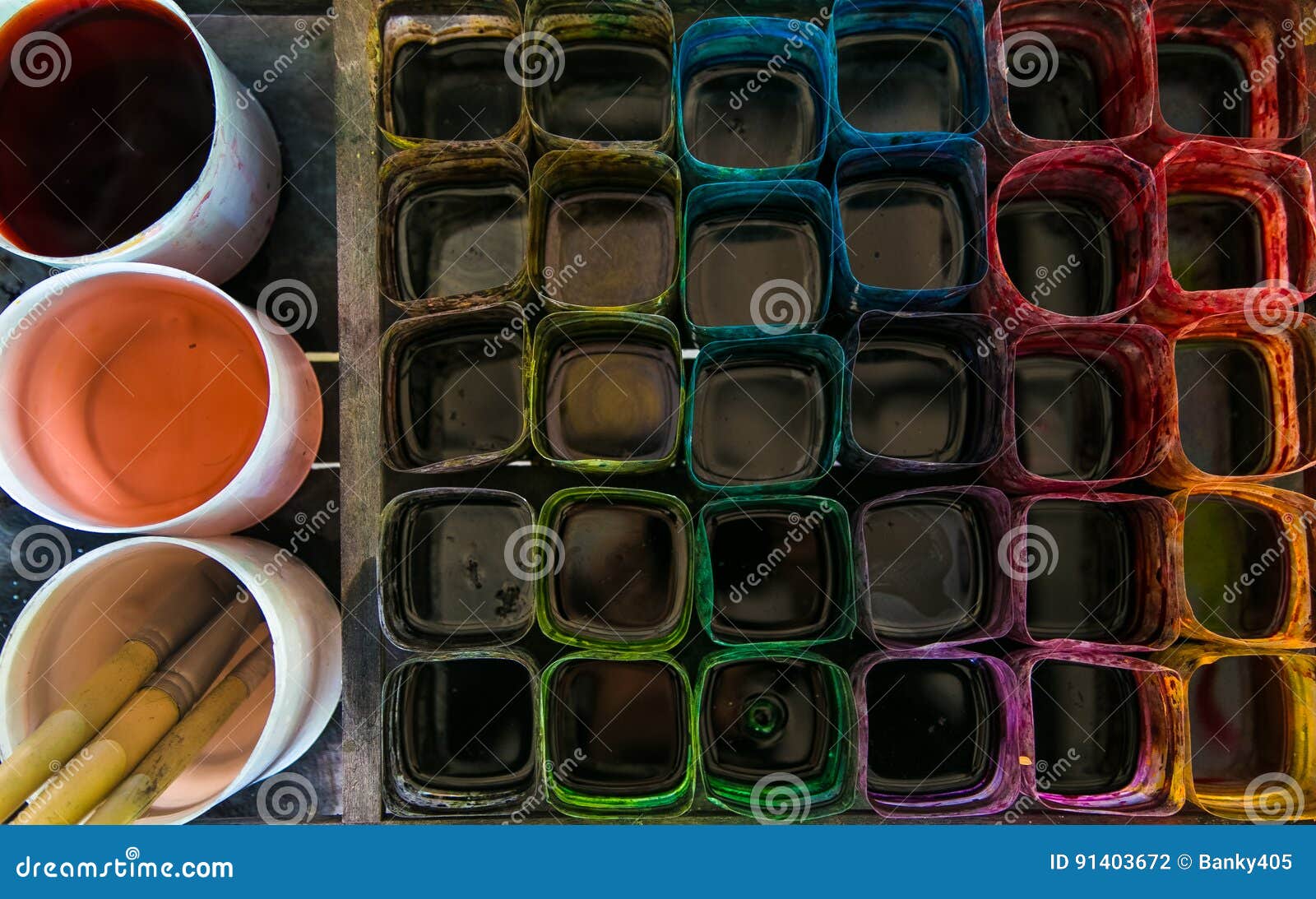 Shade Colour on the Parette Stock Photo - Image of bright, color: 91403672