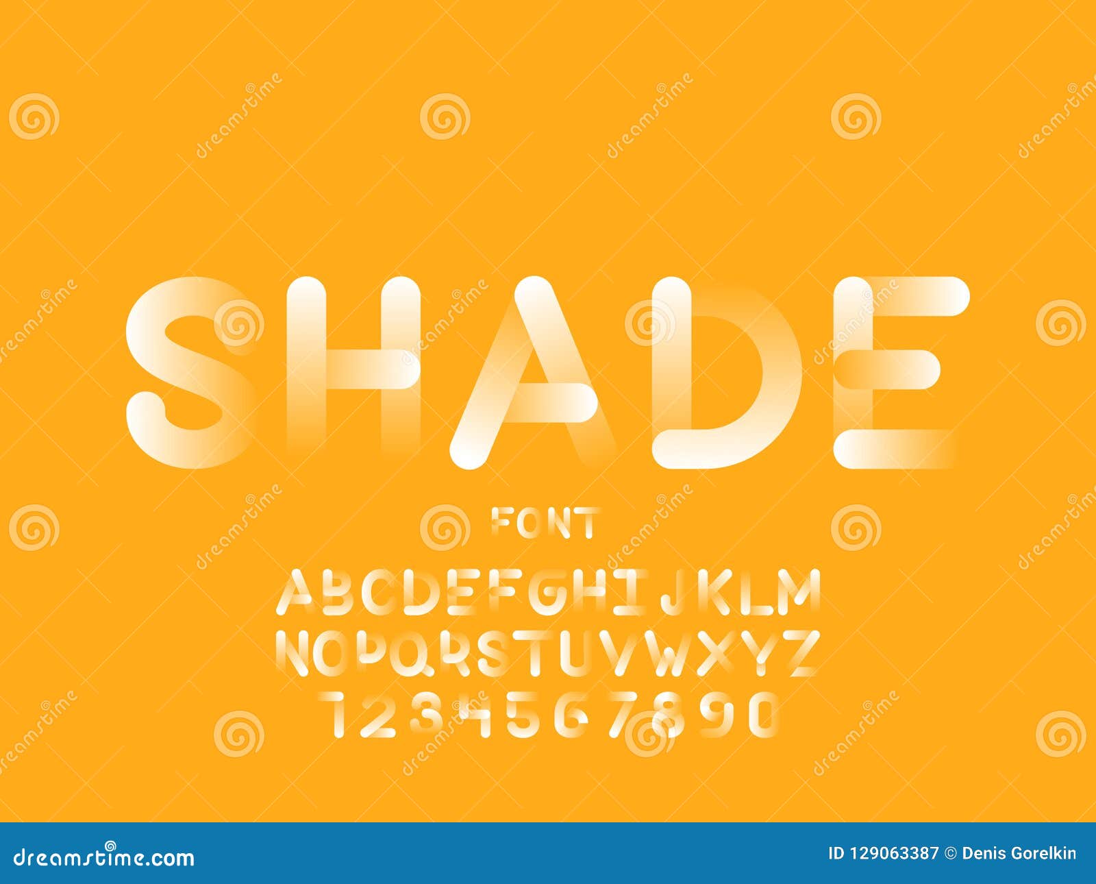 Shade Font. Vector Alphabet | CartoonDealer.com #125145151