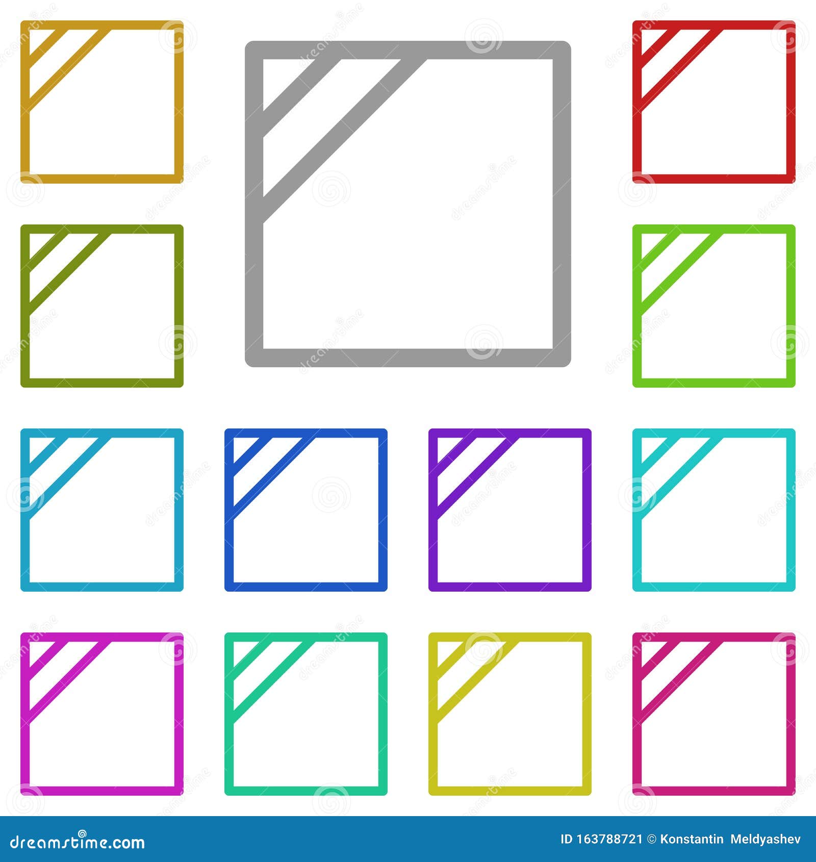 Shade, Rectangle Multi Color Icon. Simple Thin Line, Outline Vector of ...