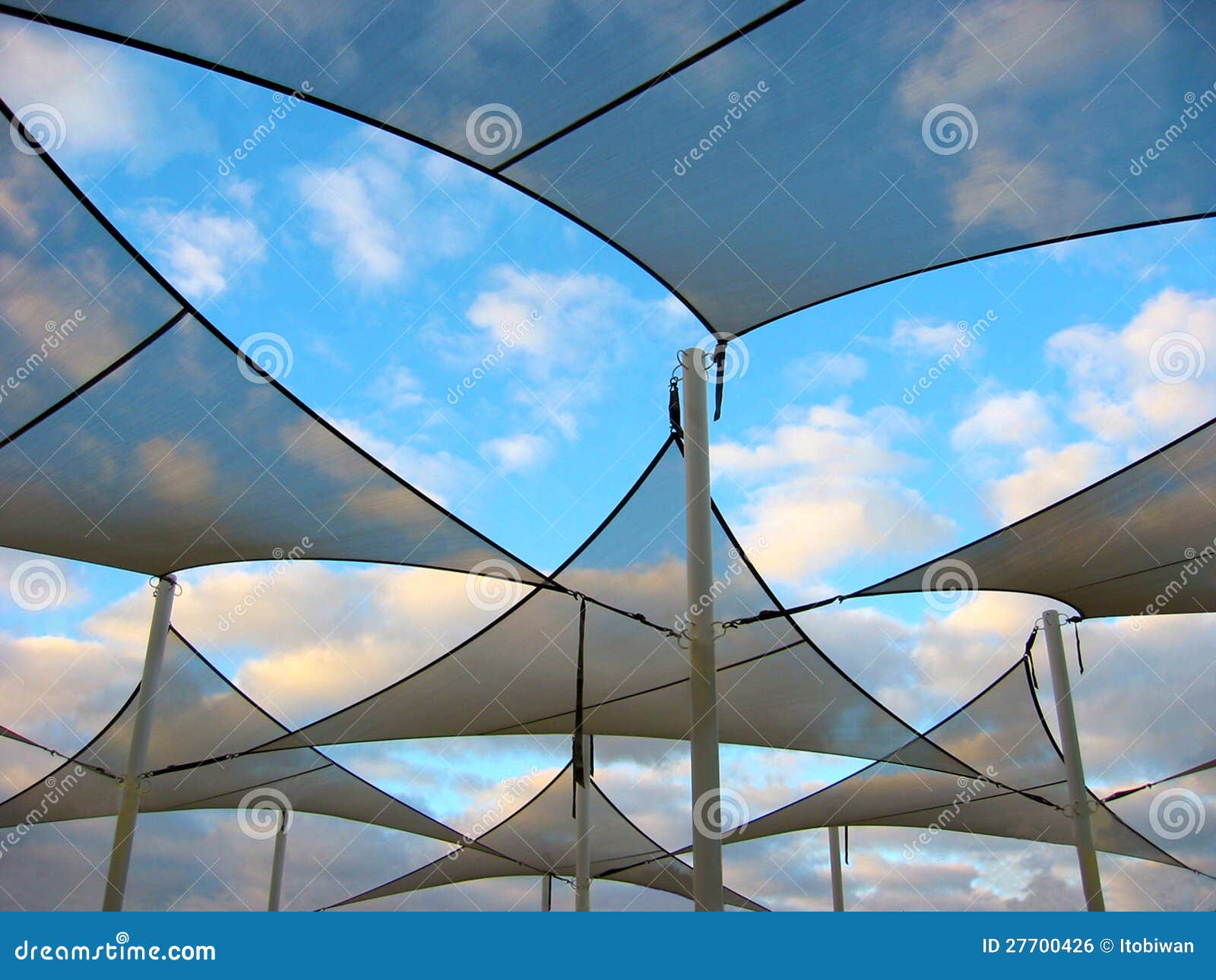 Shade Sails stock photo. Image of protection, shade, sewing - 27700426
