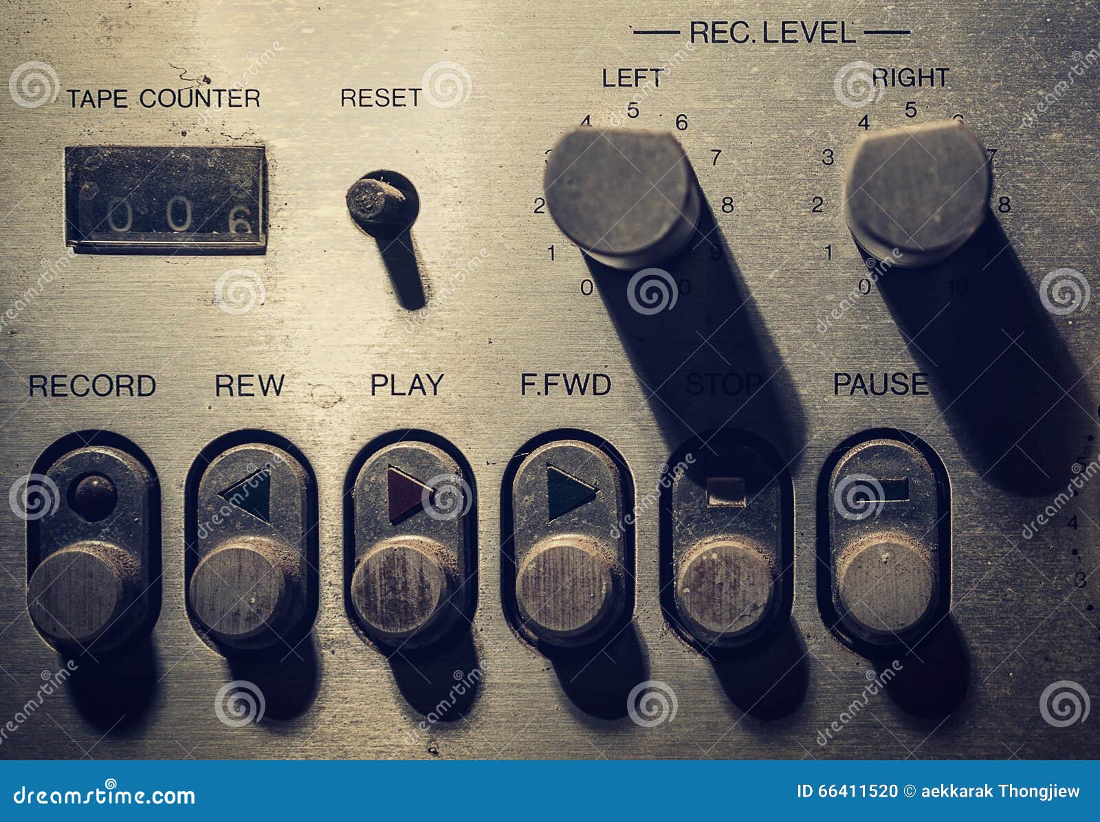 Shade and Shadow of Classic, Vintage Volume Controls. Stock Photo ...