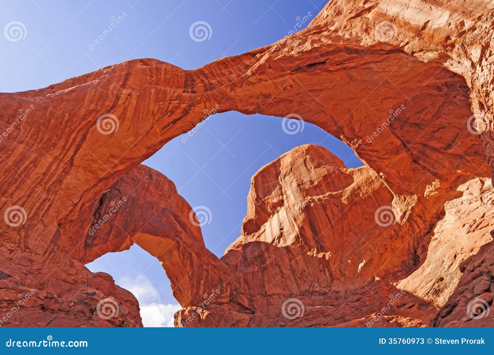 Shade and Sun on Dramatic Arches Stock Image - Image of scenic, double ...