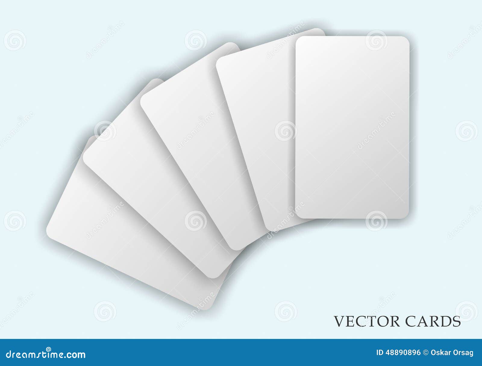 Shaded Empty Vector Cards Set Stock Illustration - Illustration of ...
