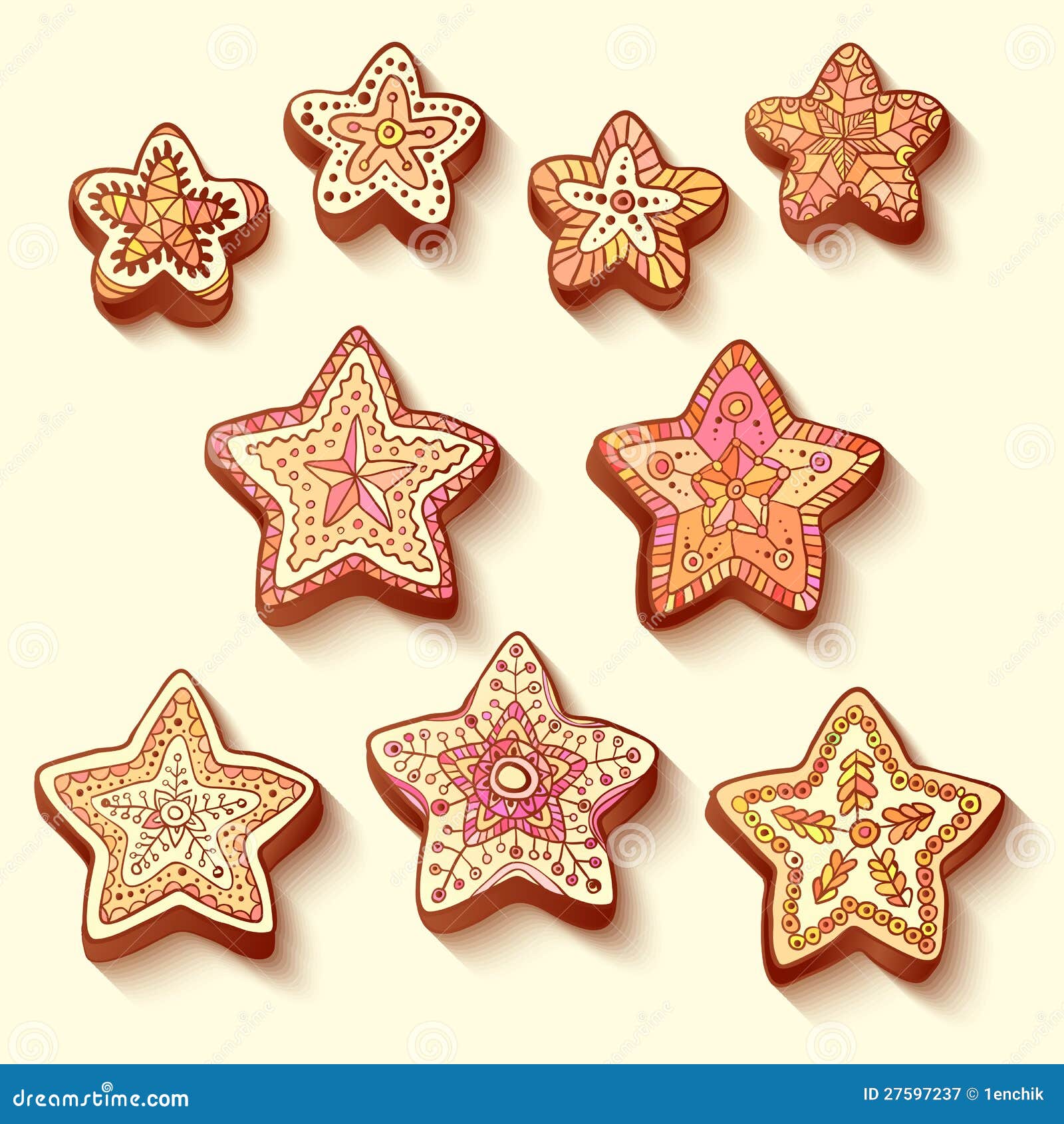 Shaded Hand-drawn Christmas Honey Sweets Stock Vector - Illustration of ...