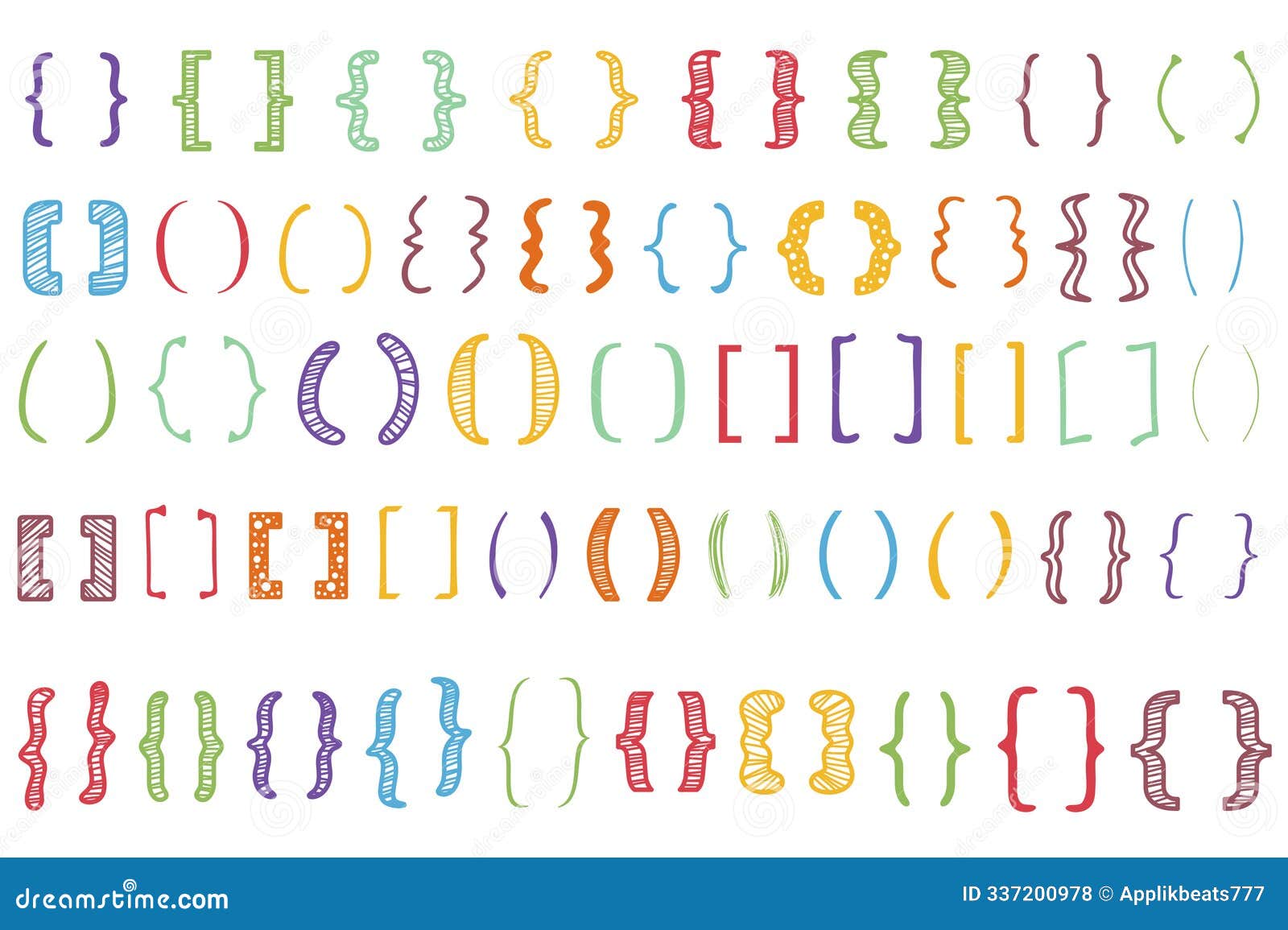 Brackets Quote Box Frame Sketch, Brace Border Text Parenthesis. Font ...