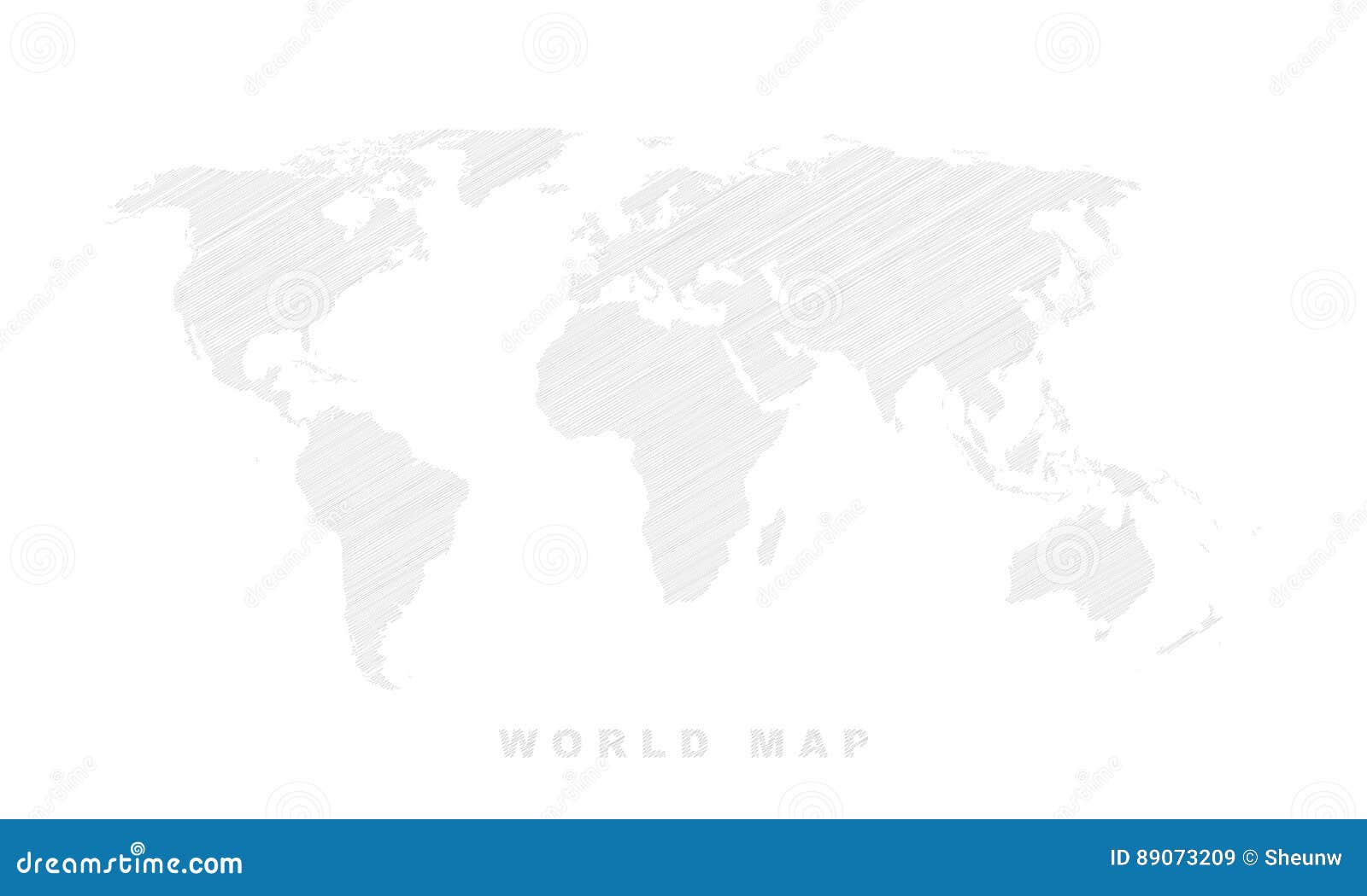 Shaded World Map. Vector Illustration. Stock Vector - Illustration of ...