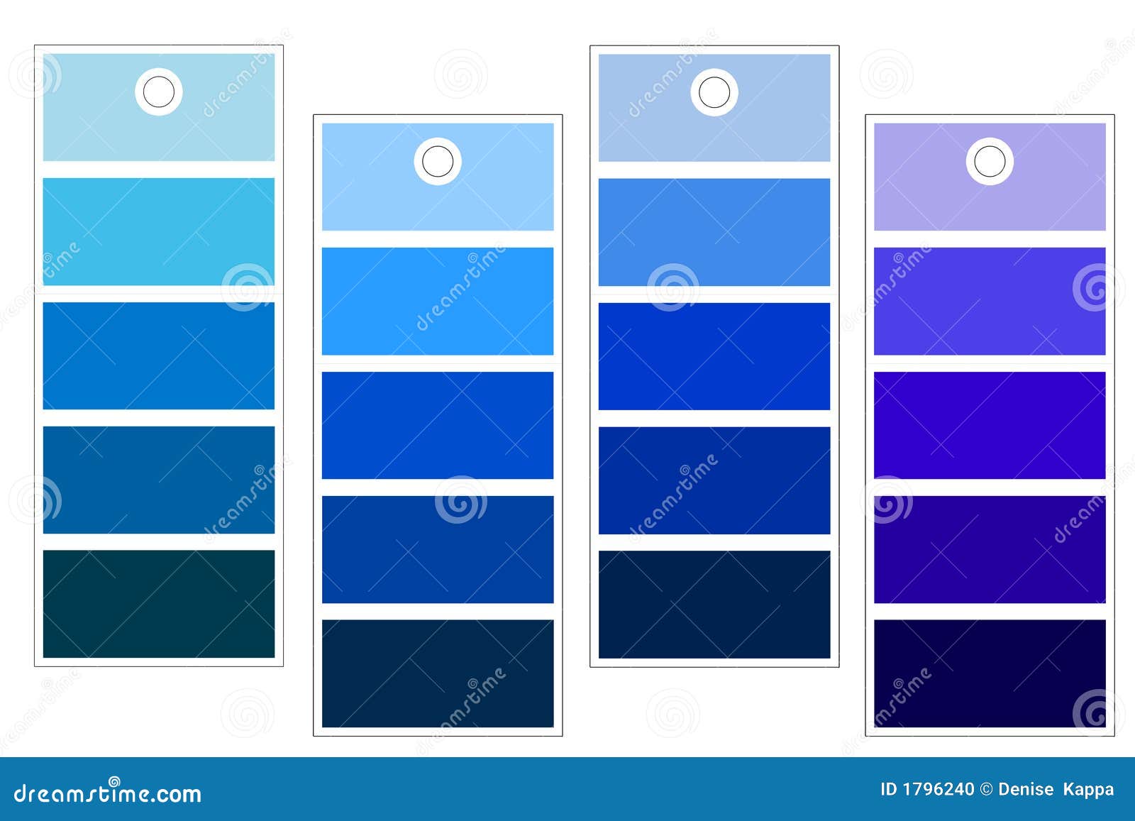 Shades of Blue stock illustration. Illustration of pantone - 1796240