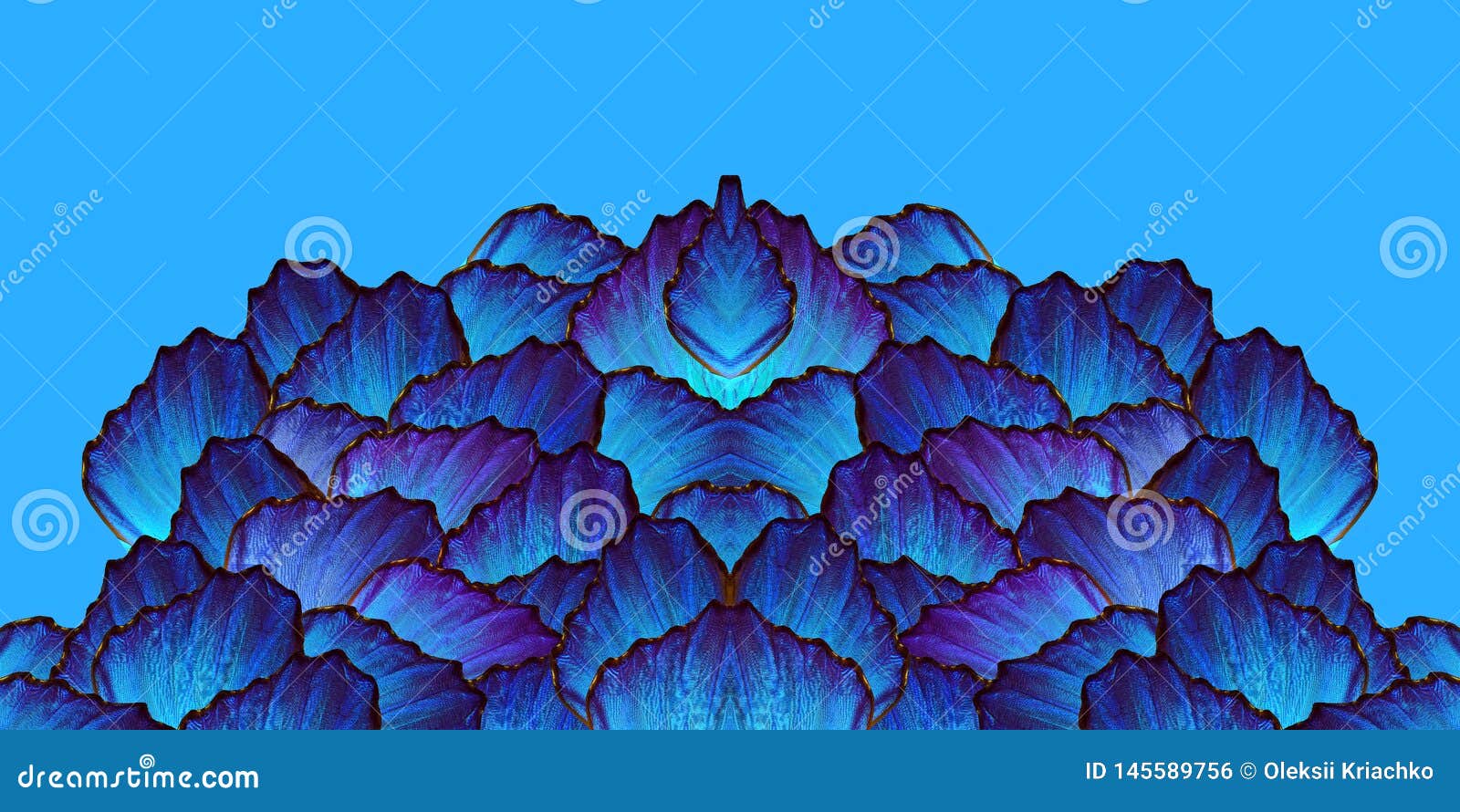 Shades of Blue.abstract Symmetrical Pattern. Blue Abstract Pattern ...