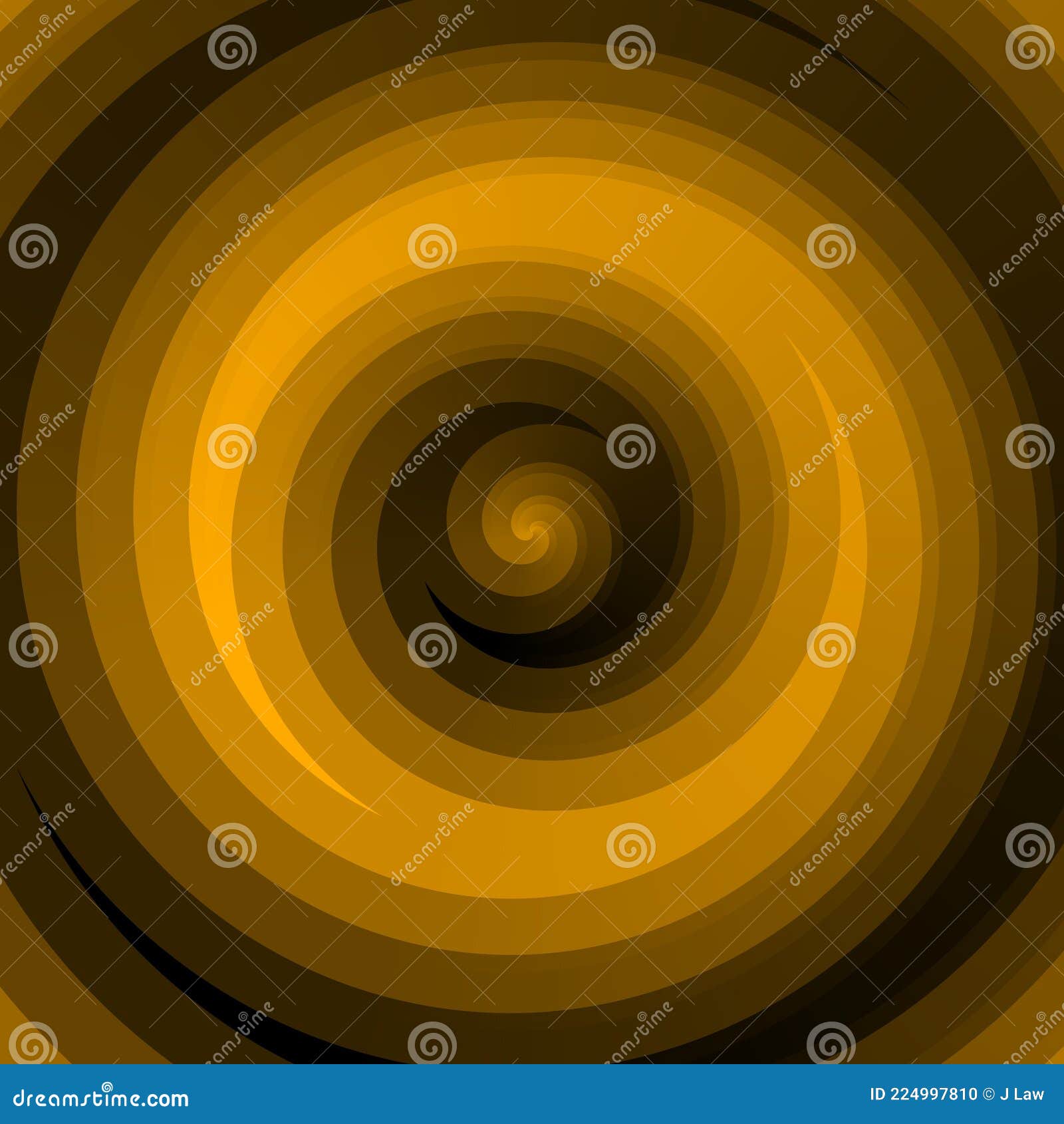 Shades of Gold Coloured Nested Spirals Stock Illustration ...