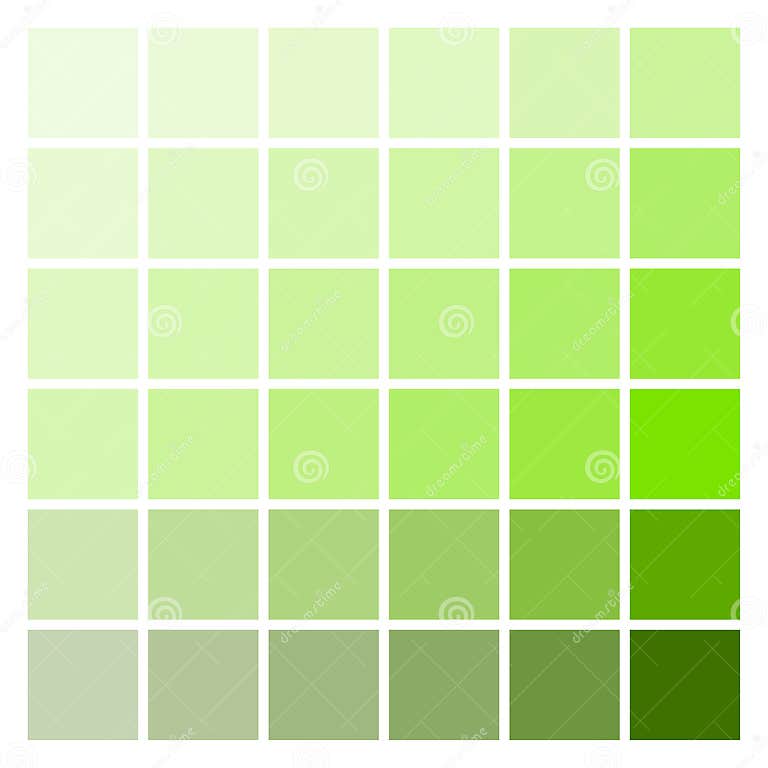 Shades of Green Color Palette Grid. EPS 10 Stock Vector - Illustration ... Shades of Green Color Palette Grid. EPS 10 Stock Vector - Illustration ...