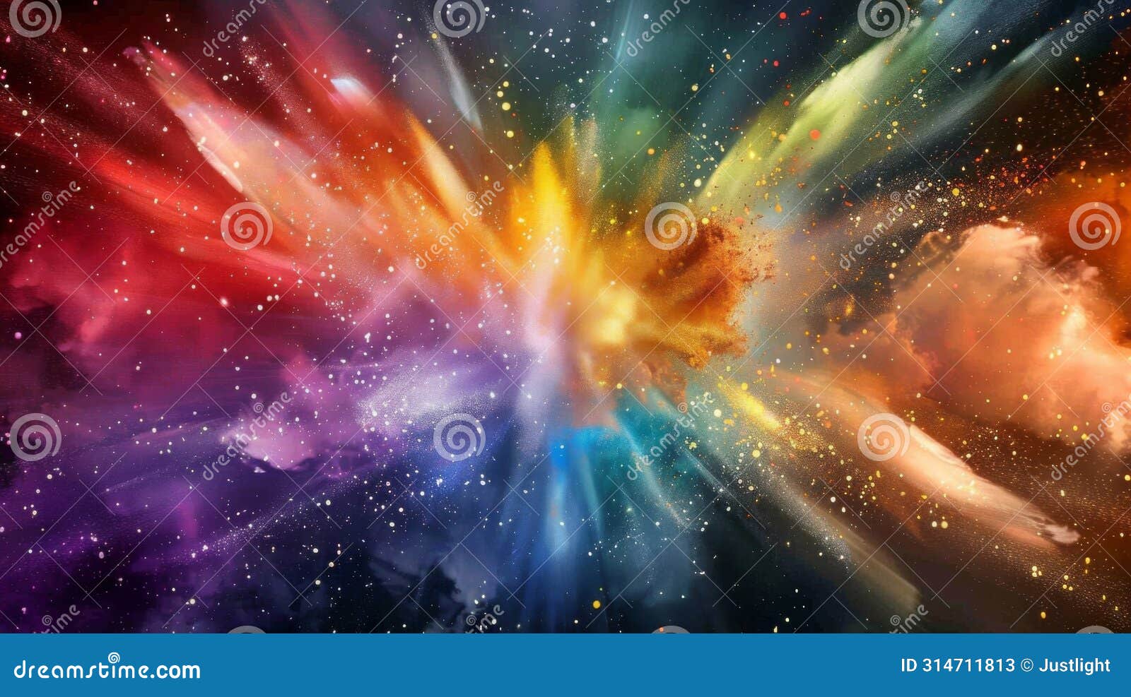 Shades of the Rainbow Exploding and Colliding in a Captivating Display ...