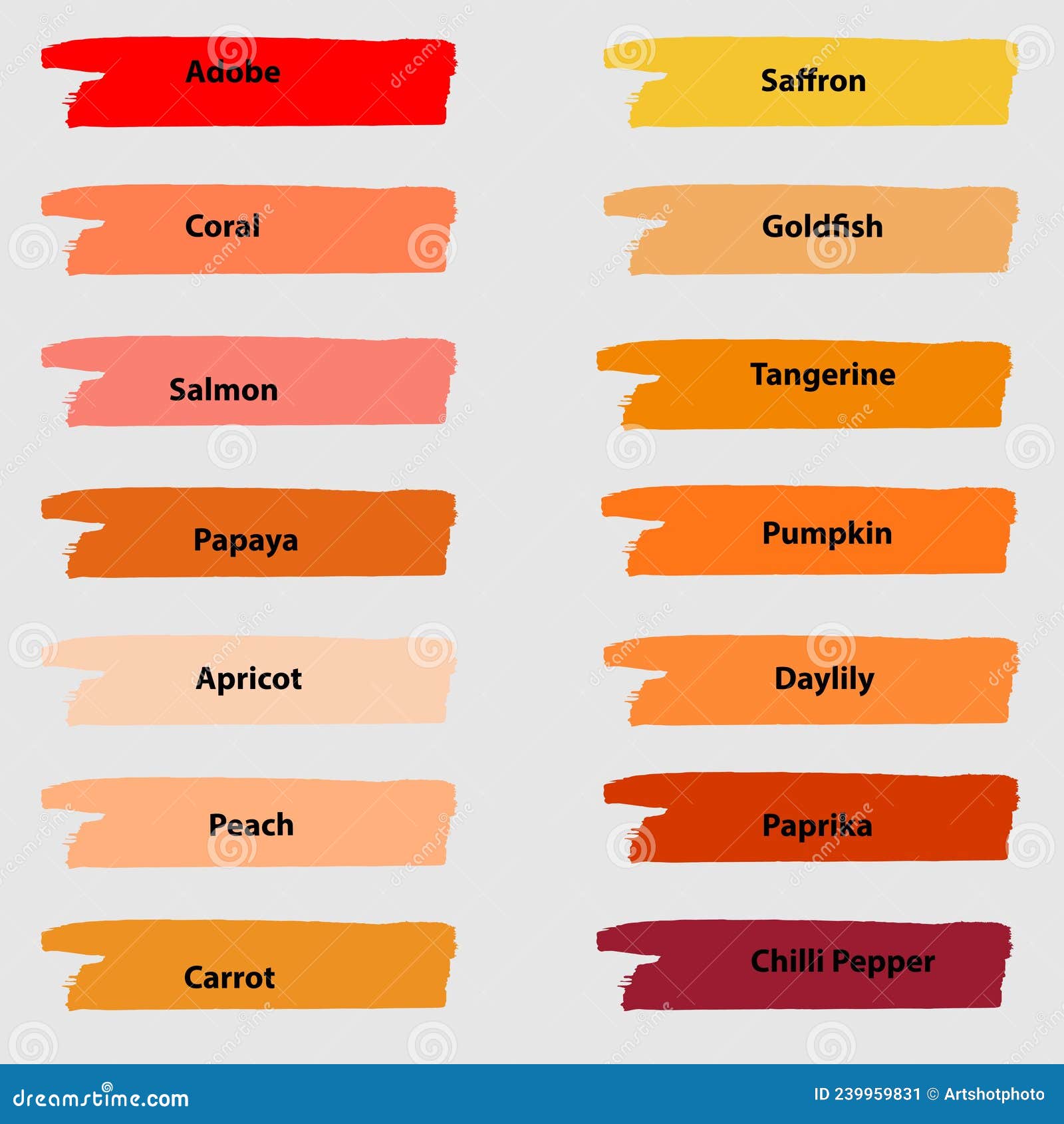 Different Shades of Red Color Strokes Stock Vector - Illustration of ...