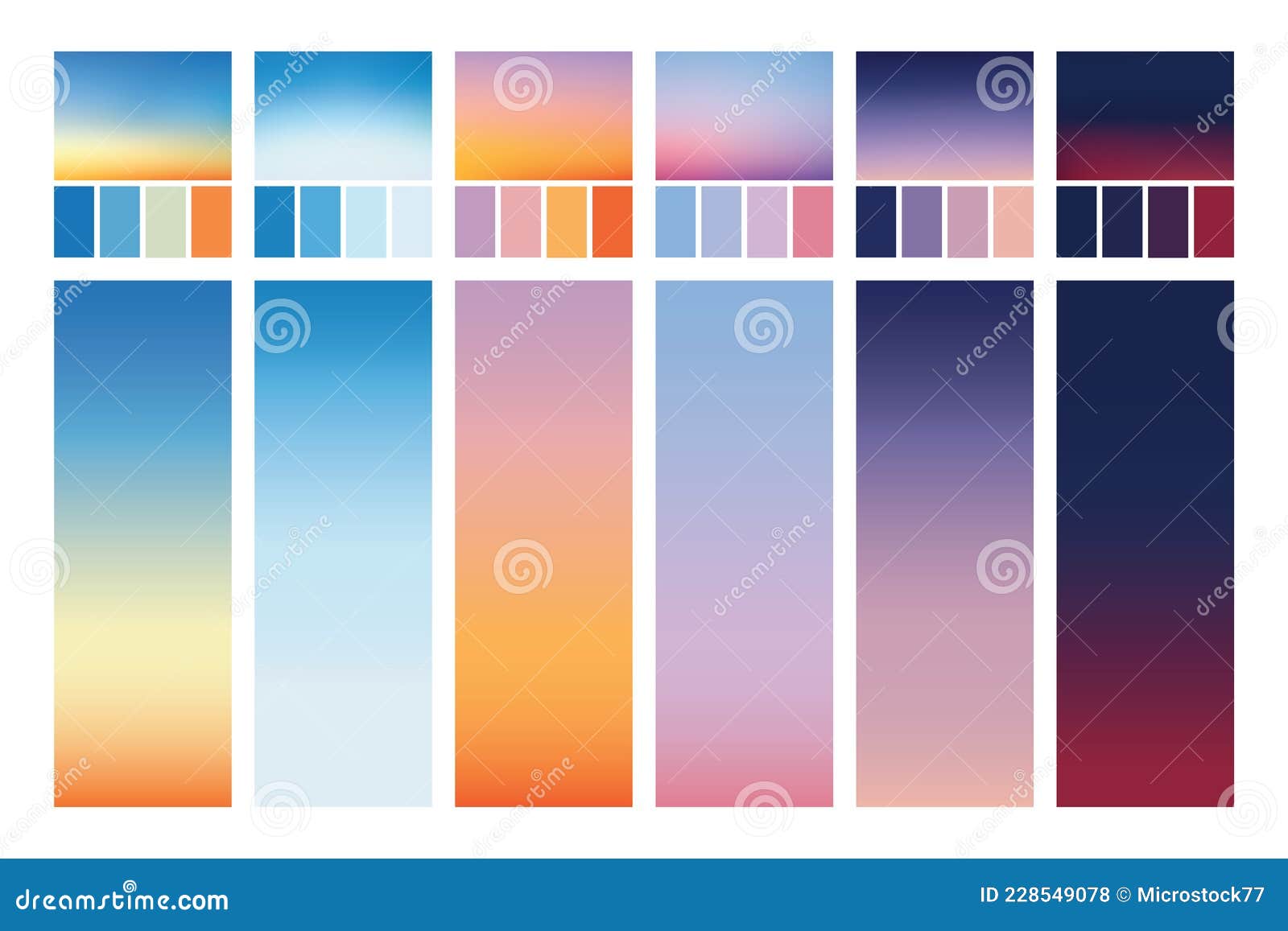 Shades of Sky Real Effect Throughout Day Stock Vector - Illustration of ...