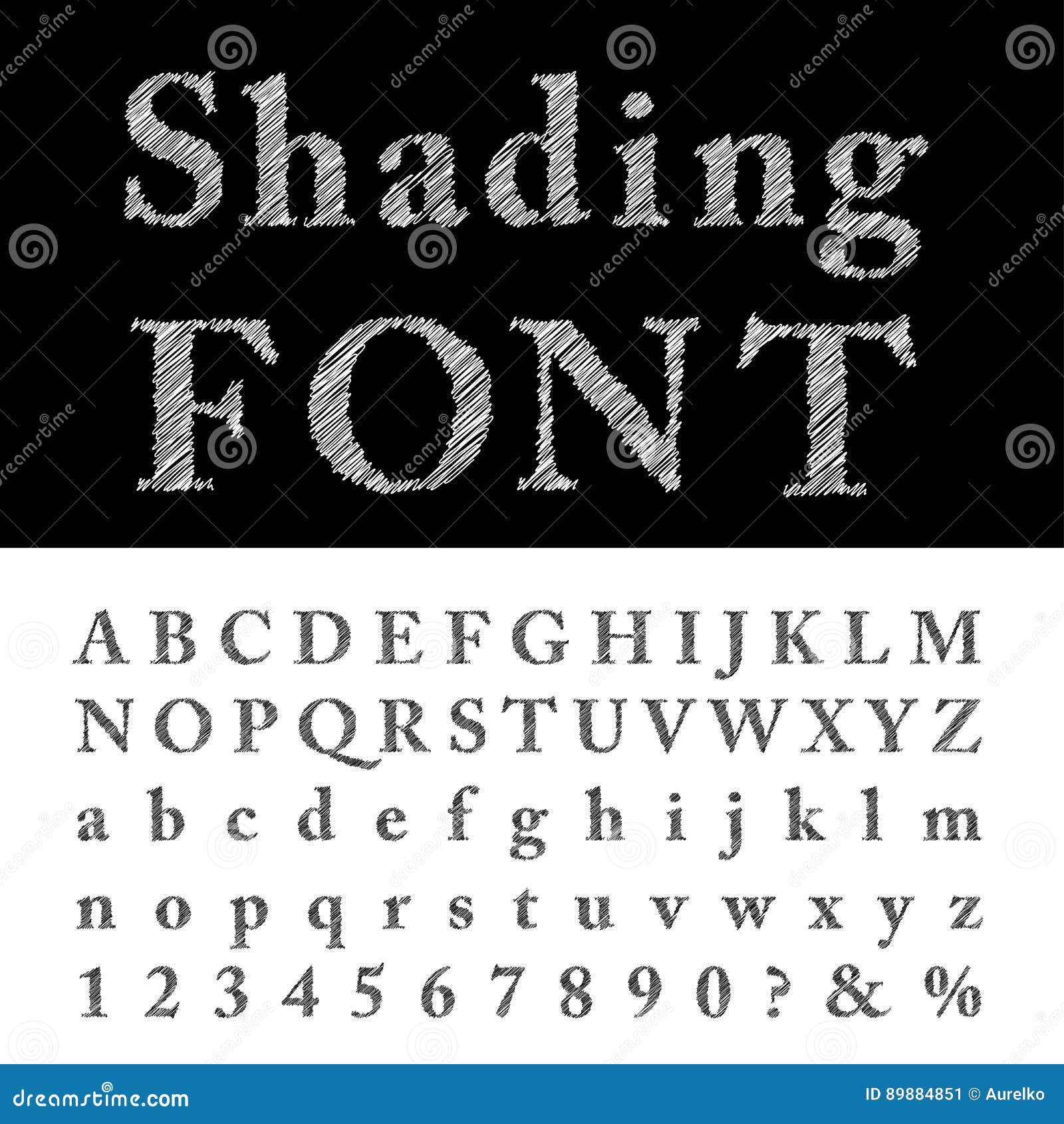 Shading font stock vector. Illustration of black, board - 89884851