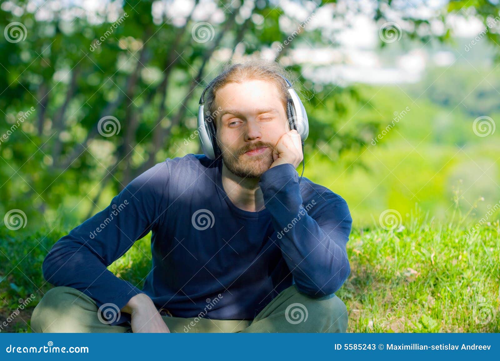 In the shadow stock image. Image of relaxation, moustache - 5585243