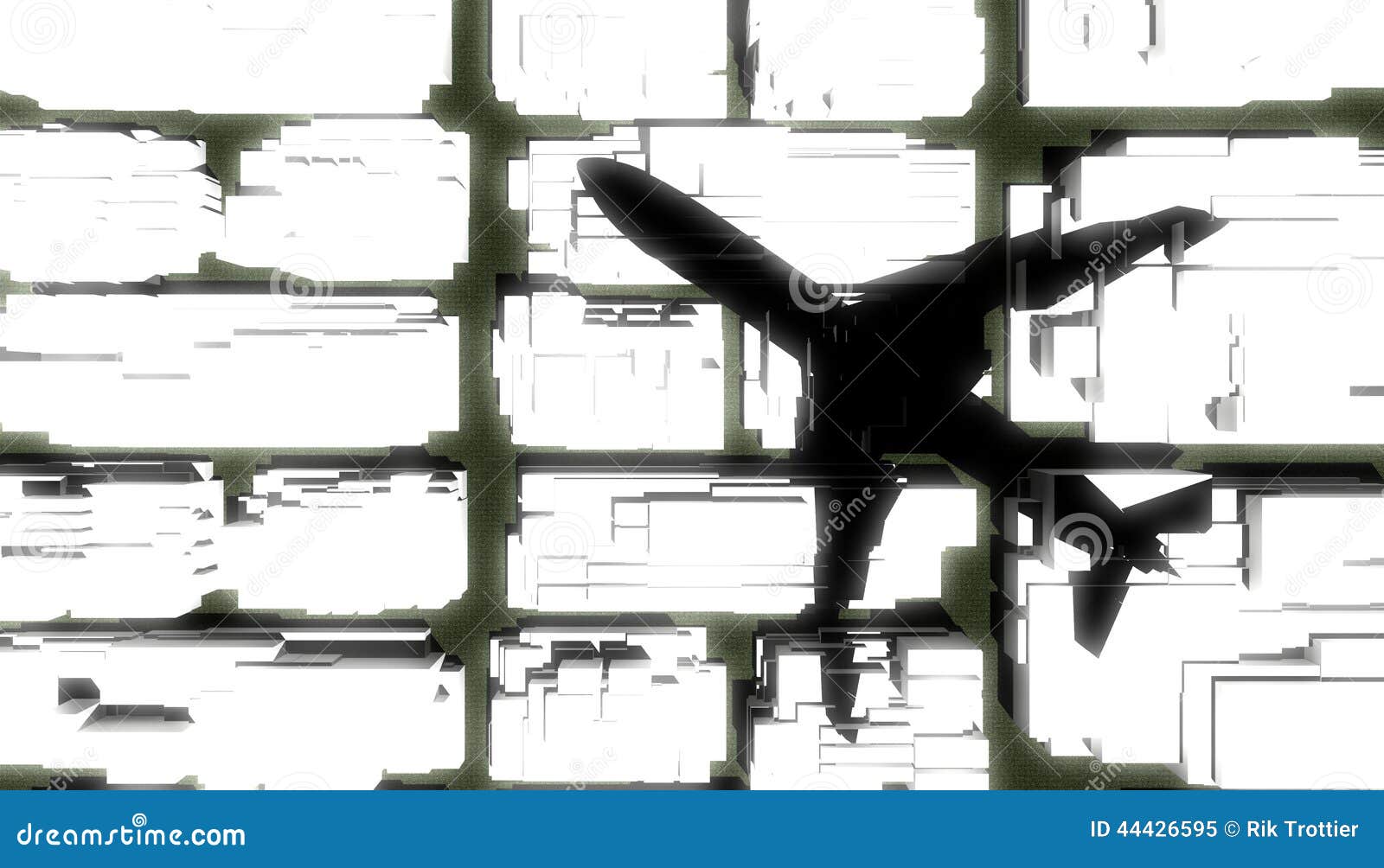 Shadow Airplane Cartoon Vector Illustration | CartoonDealer.com #93595264