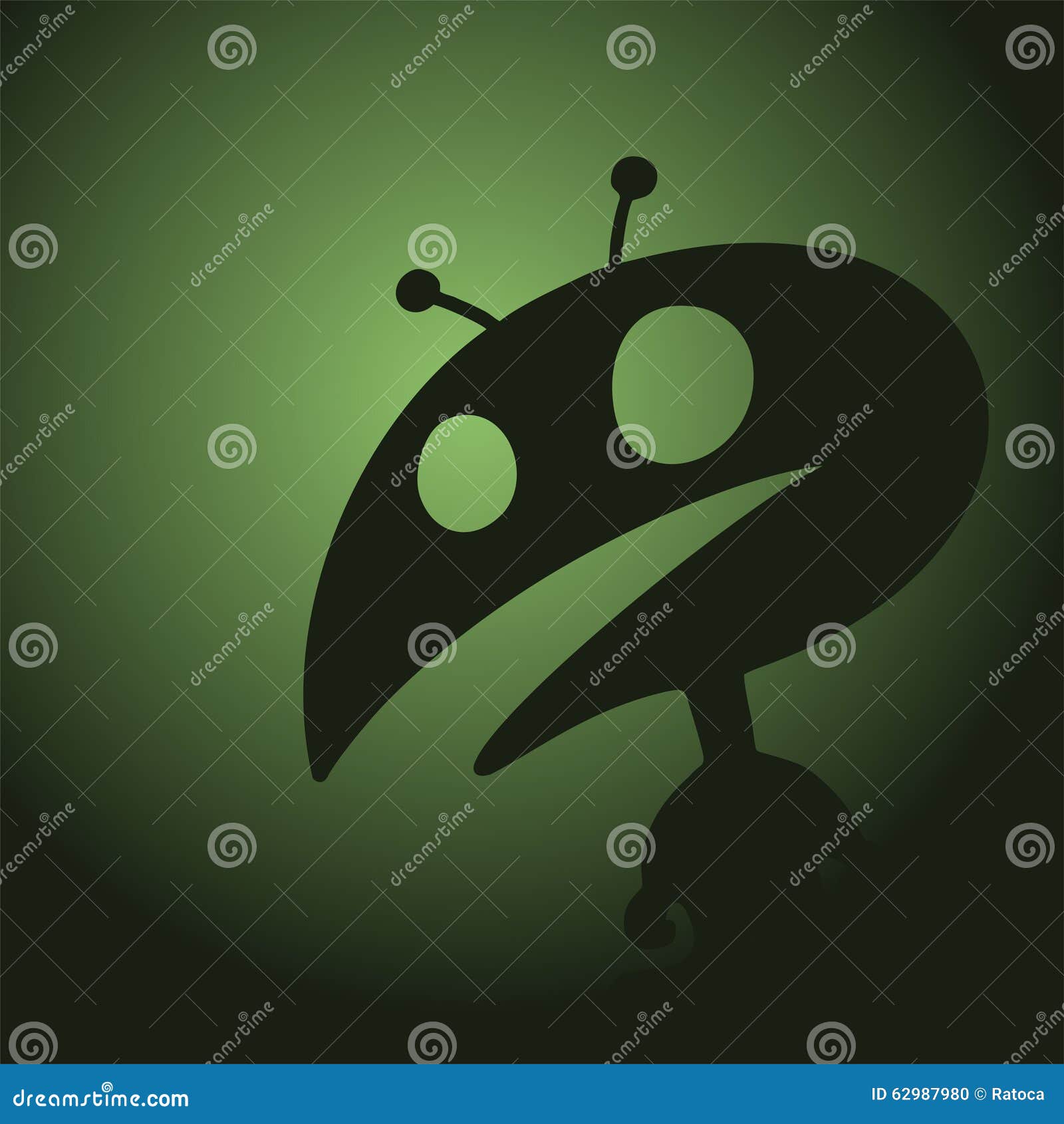 Shadow alien stock vector. Illustration of symbol, character - 62987980