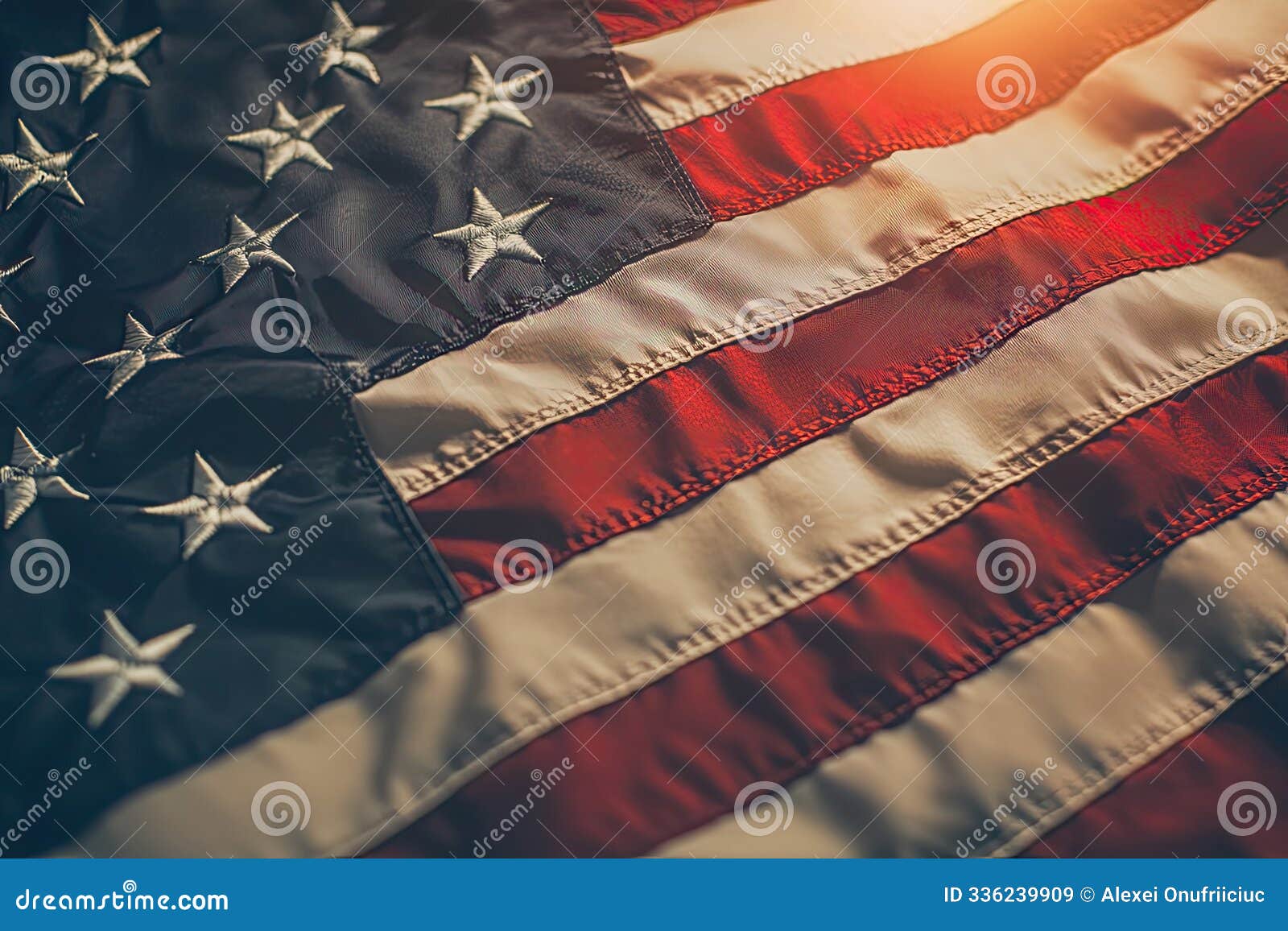 The Shadow of an American Flag is Beautifully Cast on a Brick Wall ...