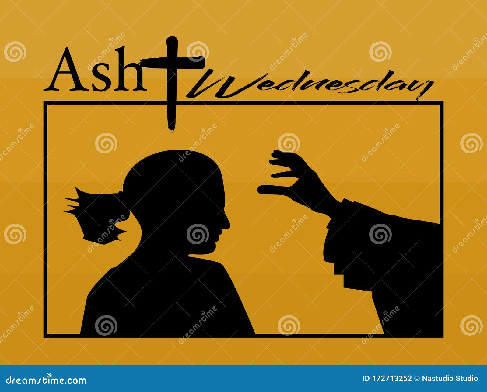 Shadow Ash Wednesday and the Shadow that Was Reaching Out Stock Vector ...