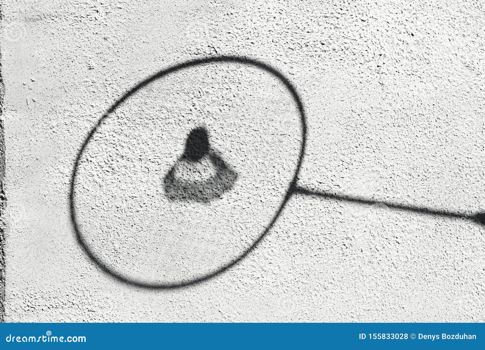 Shadow of a Badminton Racket Against a White Wall. Sport Concept Stock ...