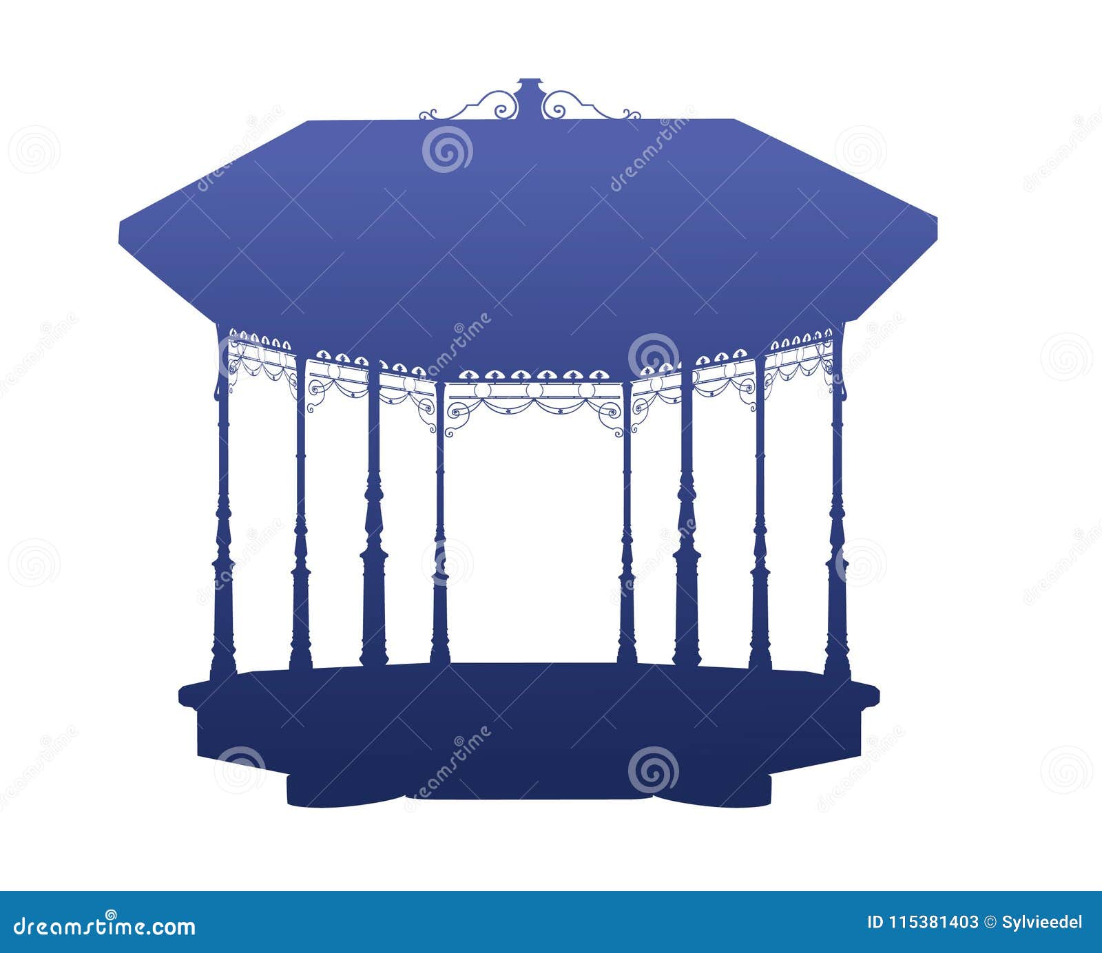 Shadow of the bandstand stock vector. Illustration of garden - 115381403