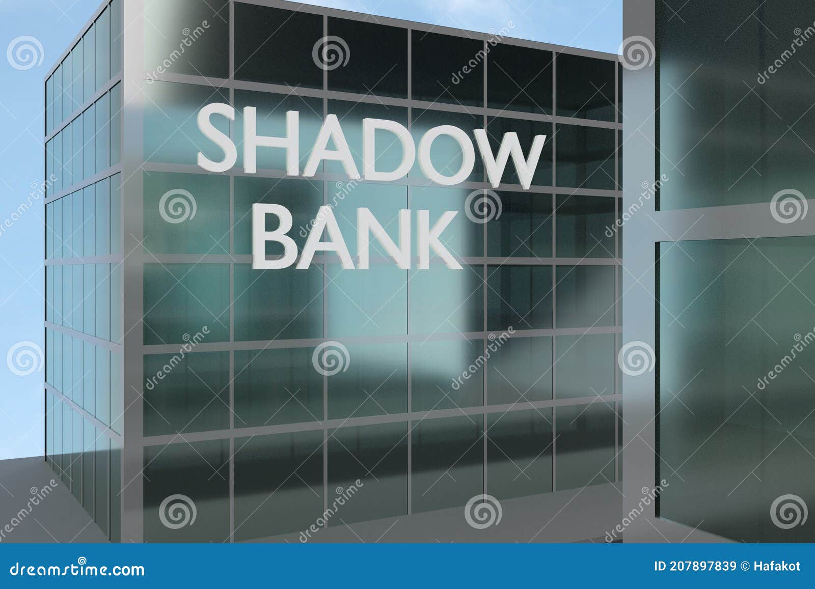 SHADOW BANK concept stock illustration. Illustration of building ...