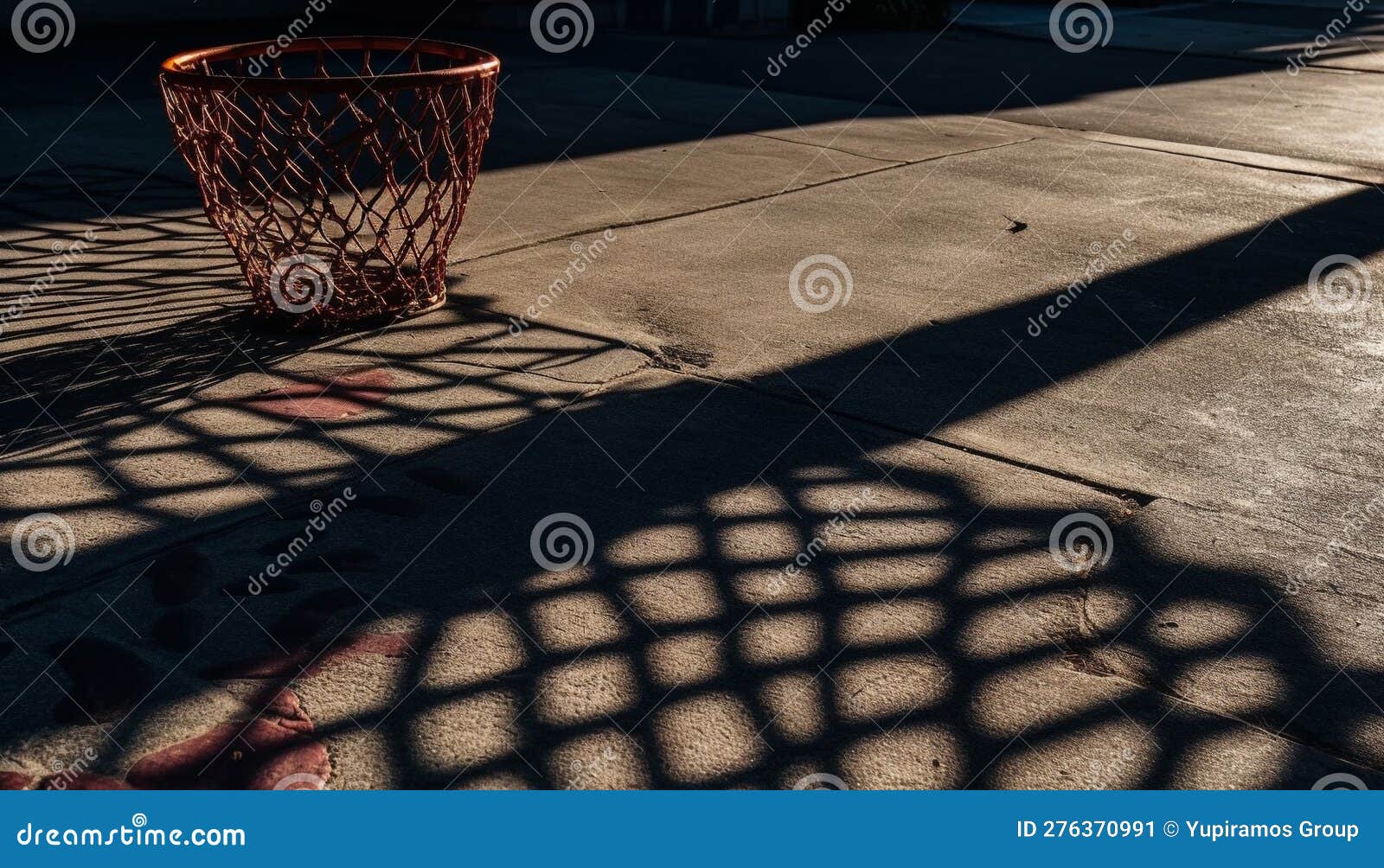 Shadow of Basketball Hoop Back Lit by Sun Generated by AI Stock ...