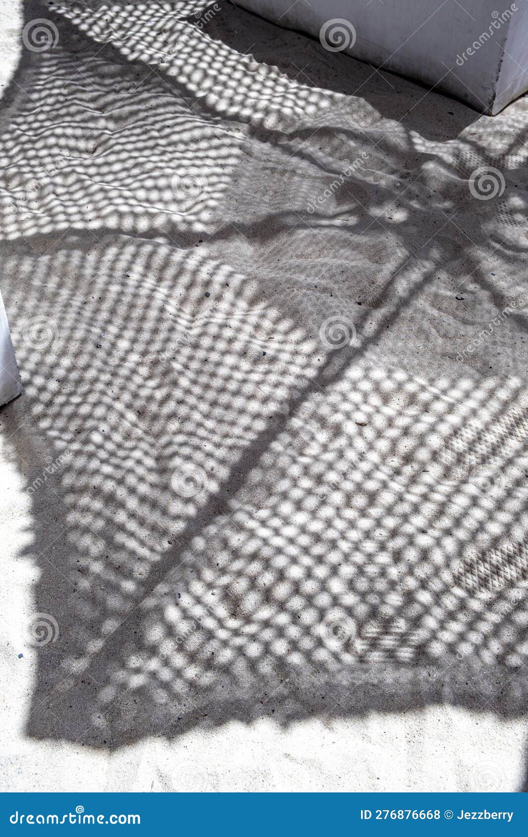 Shadow of Beach Umbrella on White Beach Sand Stock Photo - Image of ...