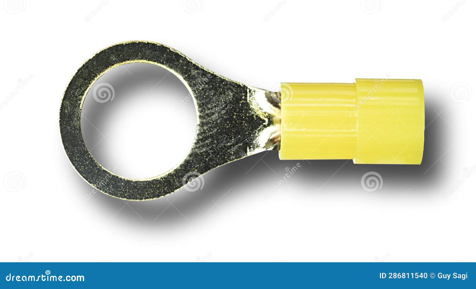 Shadow Behind a Ring Connector for Electronics Stock Photo - Image of ...