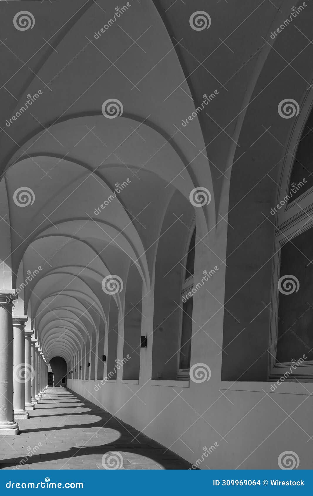 Walkway With Arches And Fairy Lights Royalty-Free Stock Photo ...