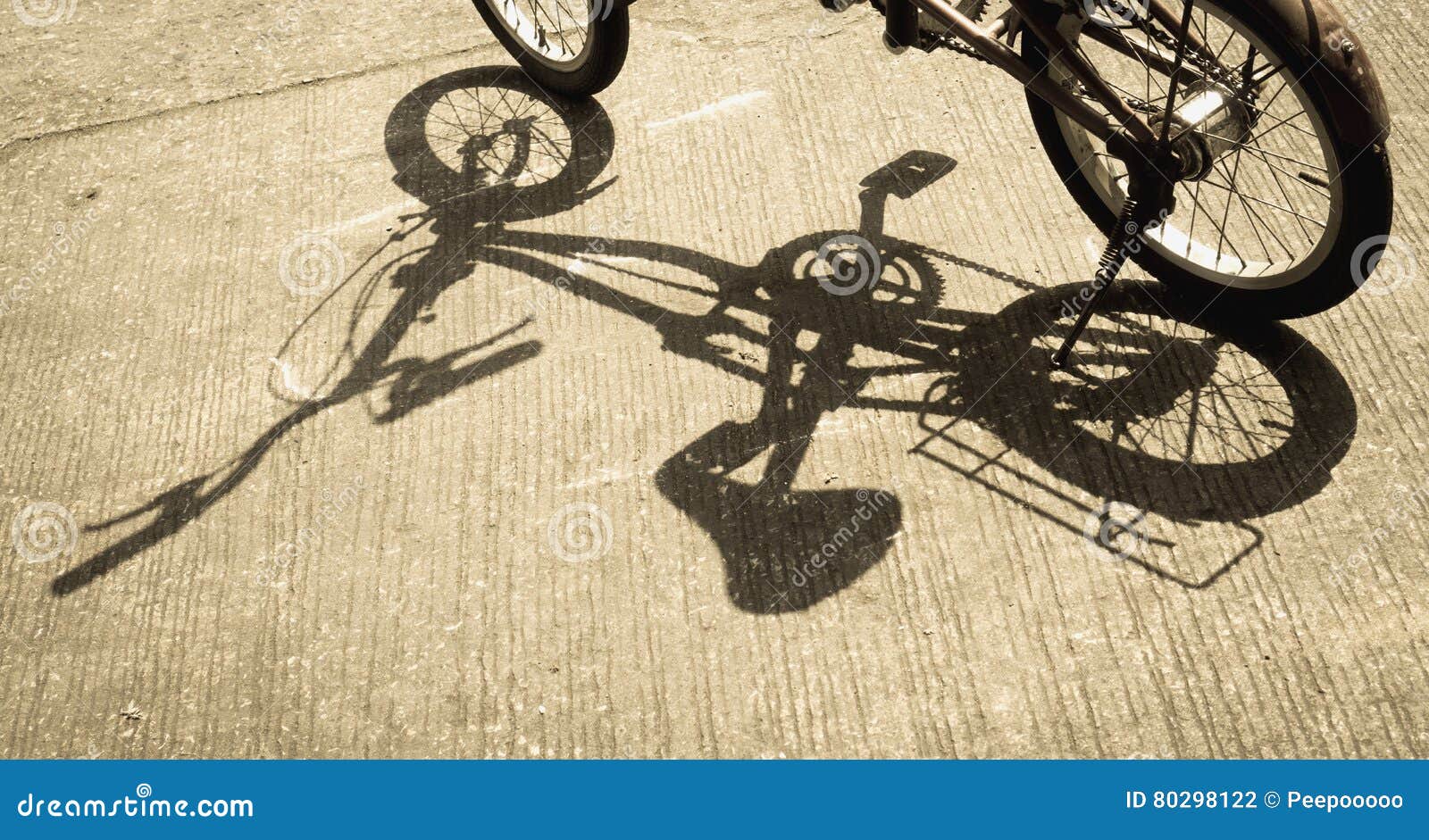 Shadow of bicycle stock photo. Image of lifestyle, abstract - 80298122