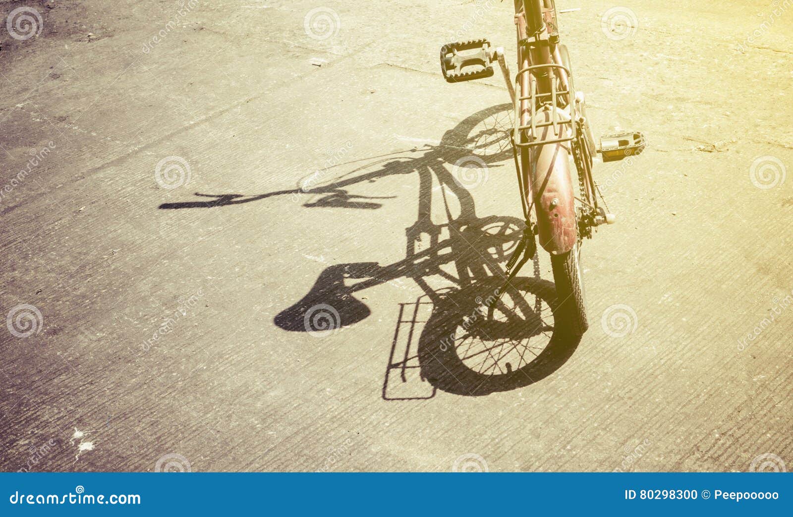 Shadow of bicycle stock photo. Image of abstract, lifestyle - 80298300