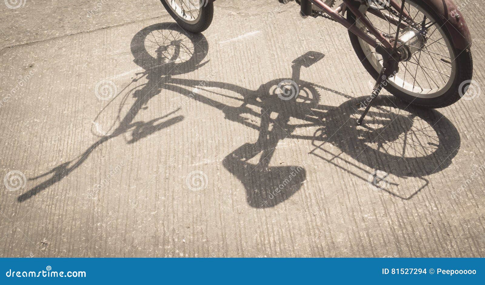 Shadow of bicycle stock photo. Image of sport, road, city - 81527294