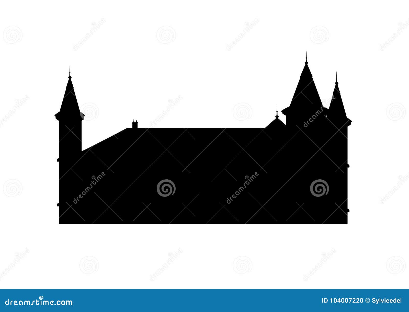 Shadow of a big castle stock vector. Illustration of architecture ...