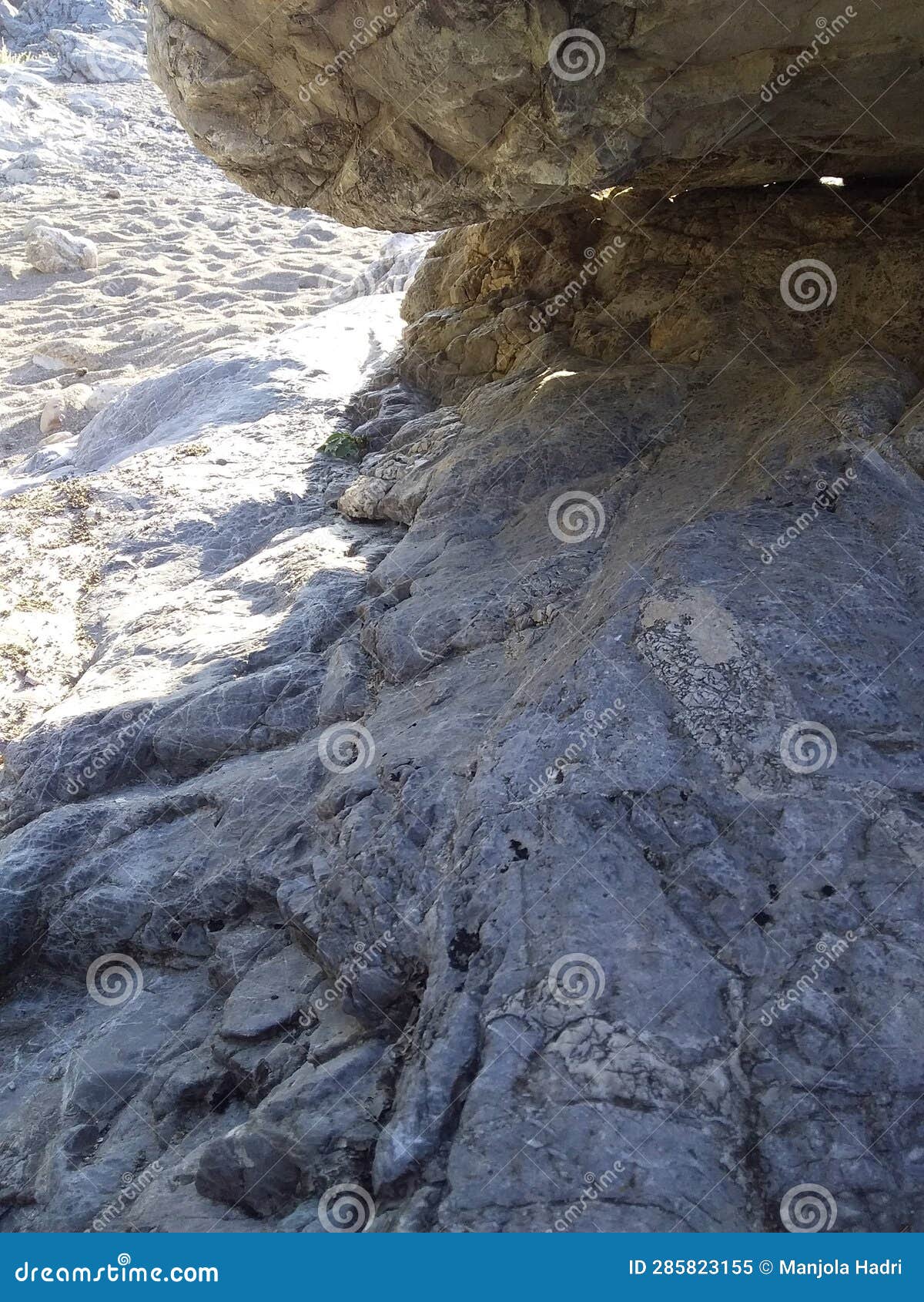 Shadow of a Big Rock Near the River Stock Image - Image of river ...