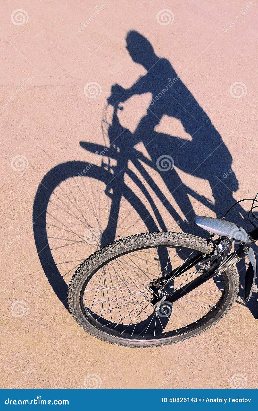 Shadow of the Bike and Biker Stock Photo - Image of reflection, biker ...