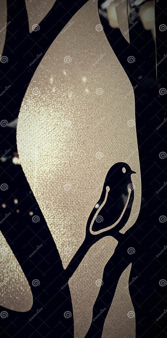 Shadow of Bird on the Branch Stock Photo - Image of light, moon: 55945014