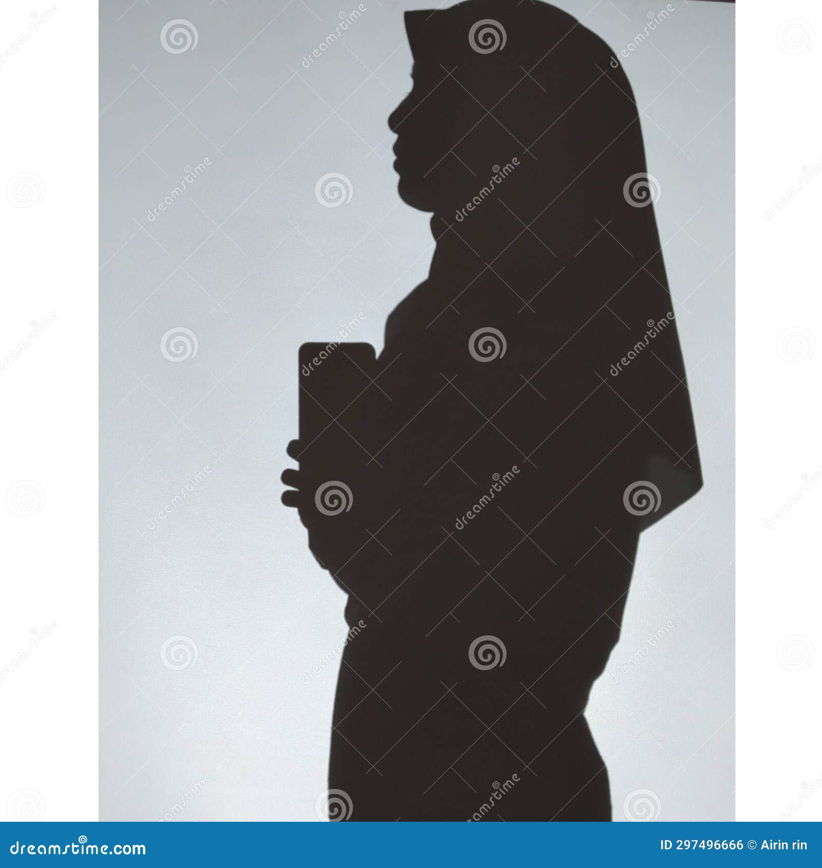 Shadow of a Black and White Muslim Woman? Stock Photo - Image of shadow ...