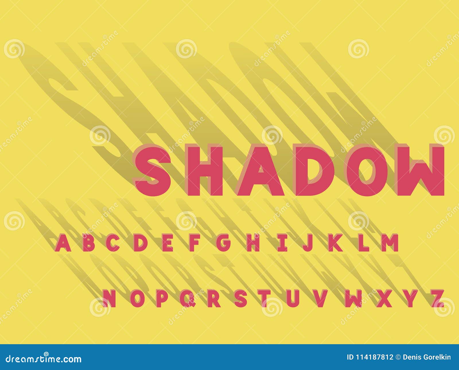 Shadow Bold Font. Vector Alphabet Stock Vector - Illustration of ...