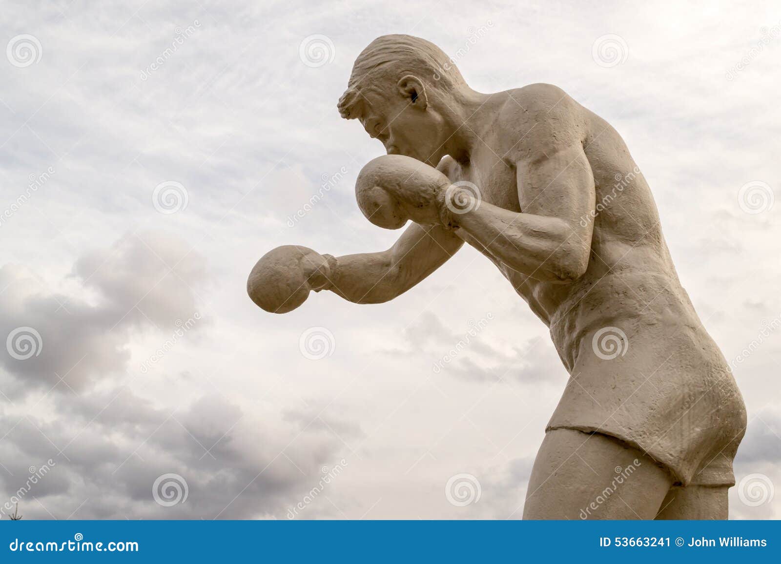 Shadow Boxer Stone Man Statue Stock Image - Image of punching, idea ...