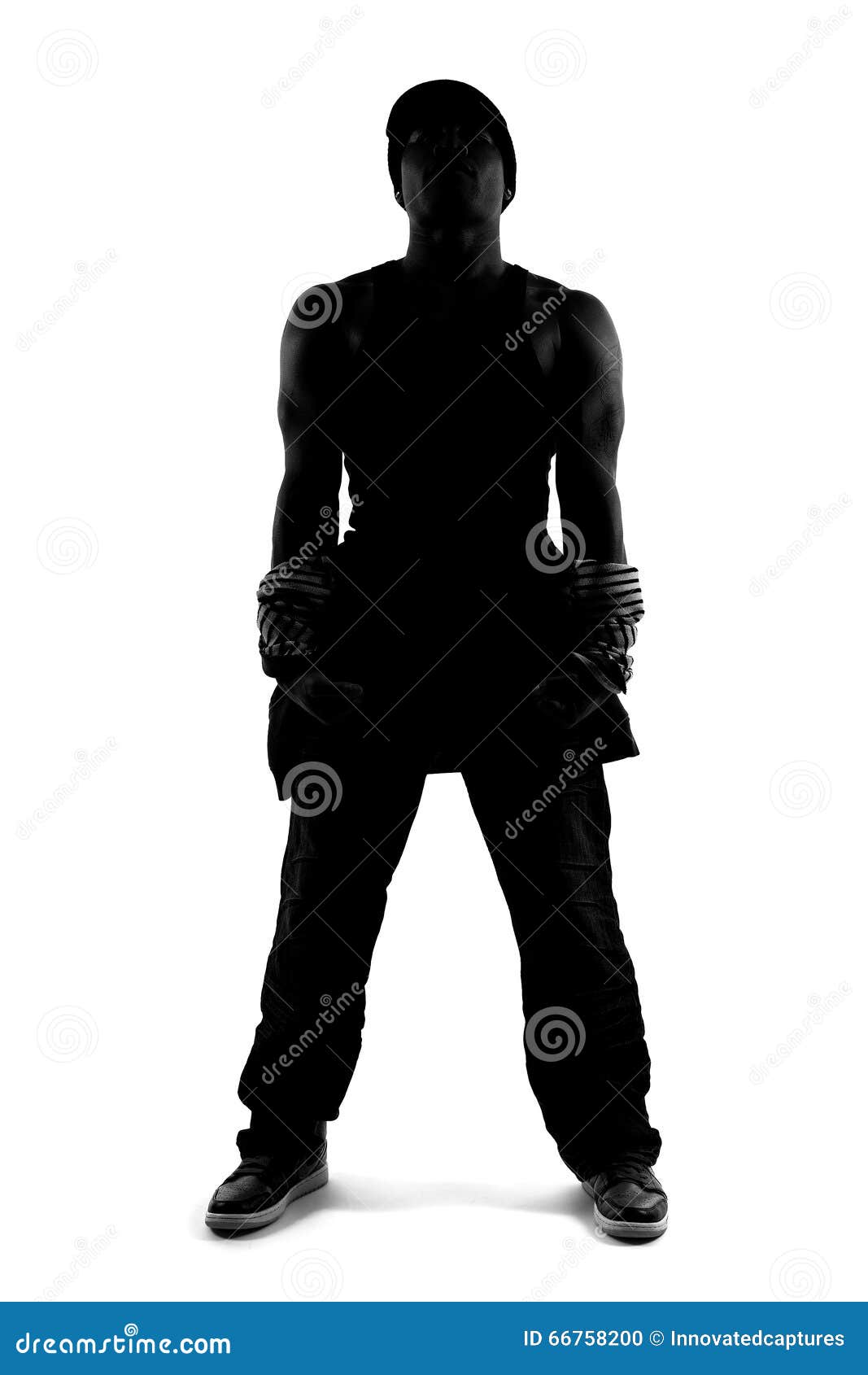 Shadow Boxing stock photo. Image of active, martial, exercise - 66758200