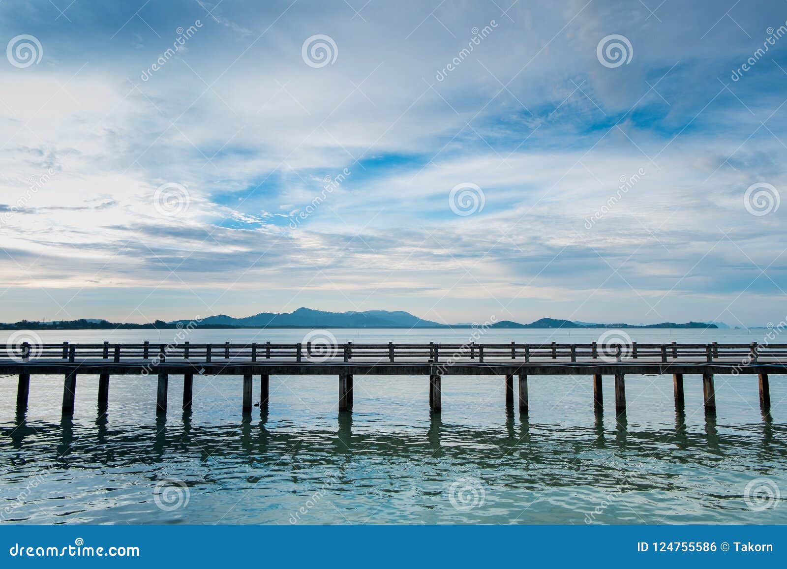 Shadow bridge in twinlight stock photo. Image of ocean - 124755586
